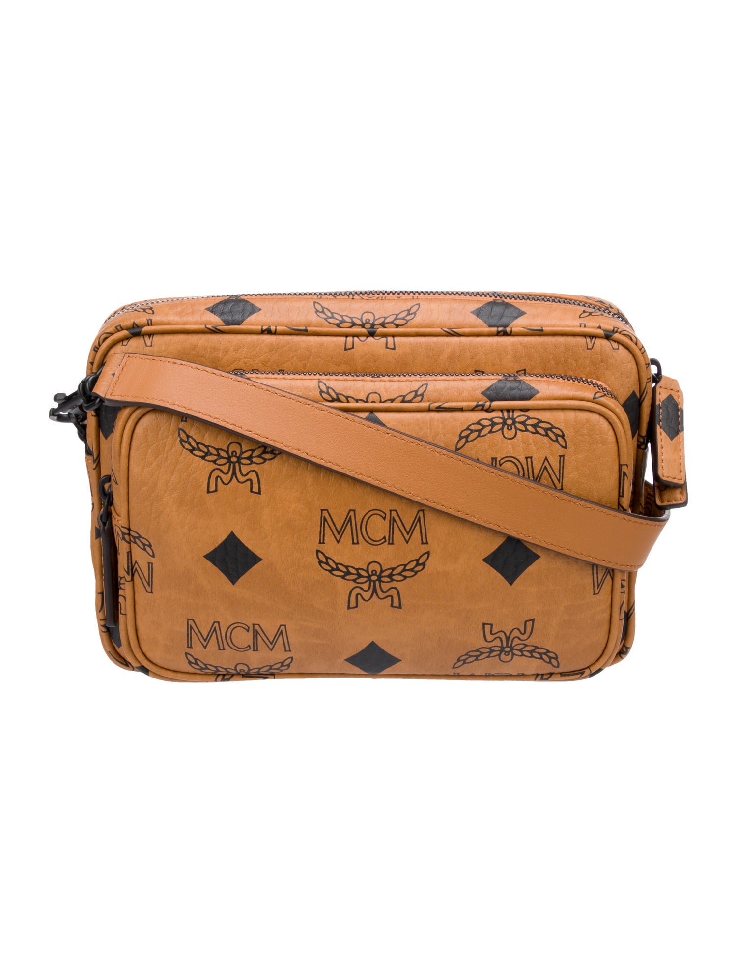 MCM Small Aren Maxi Visetos Crossbody Bag - Brown Crossbody Bags ...