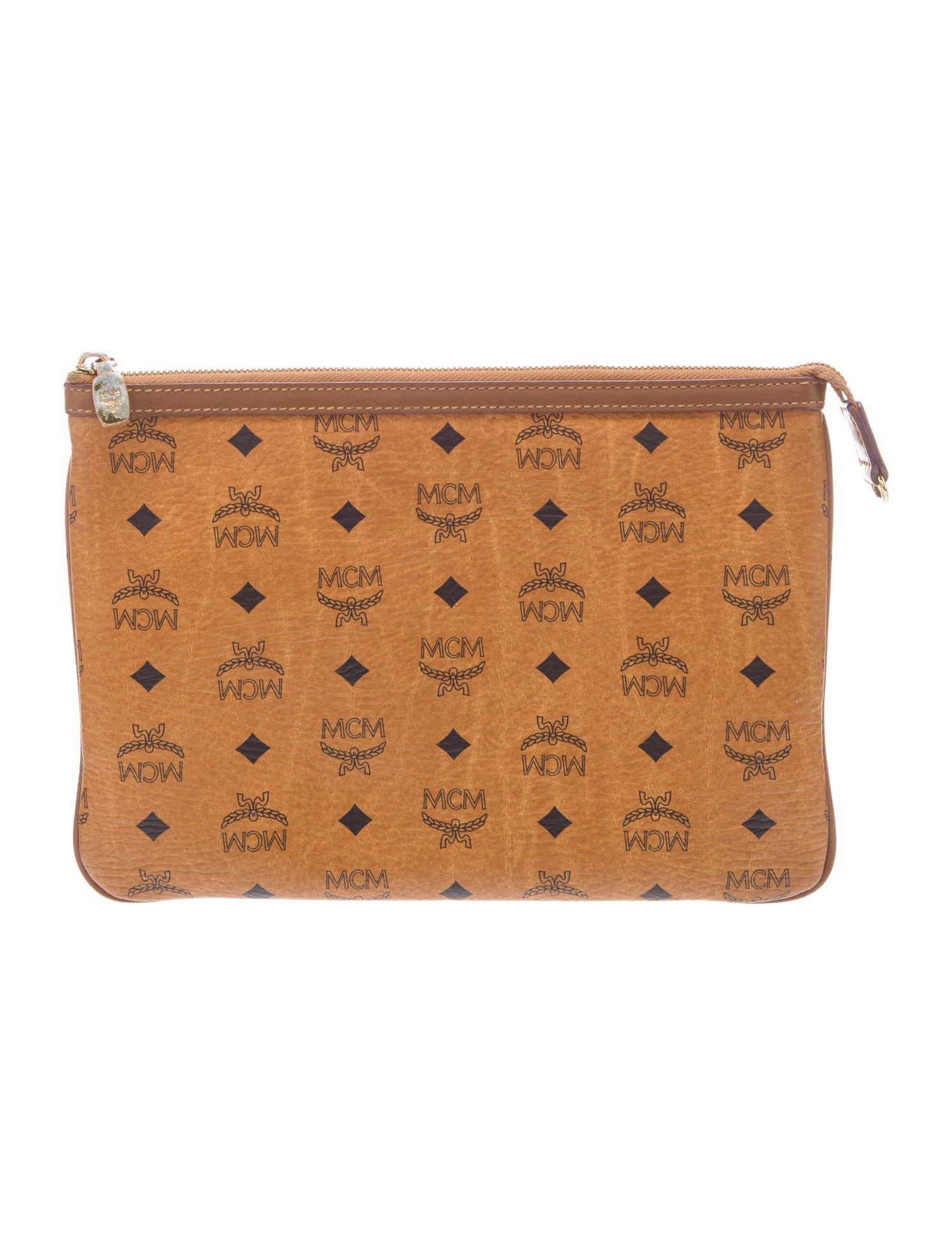MCM Visetos Pouch - Brown Clutches, Handbags - W3056662 | The RealReal