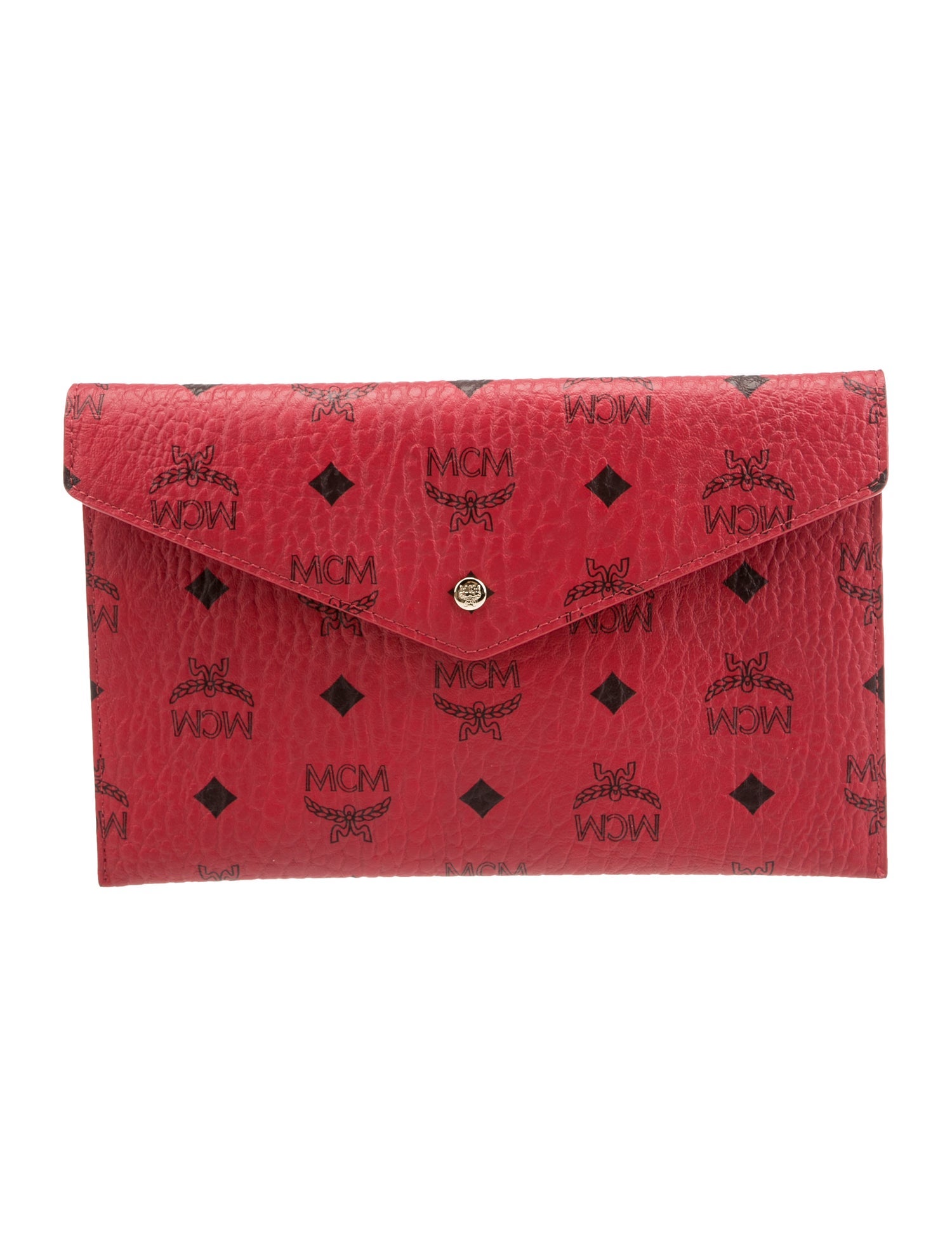 MCM leather clutch bag - Red Clutches, Handbags - W3056775 | The RealReal