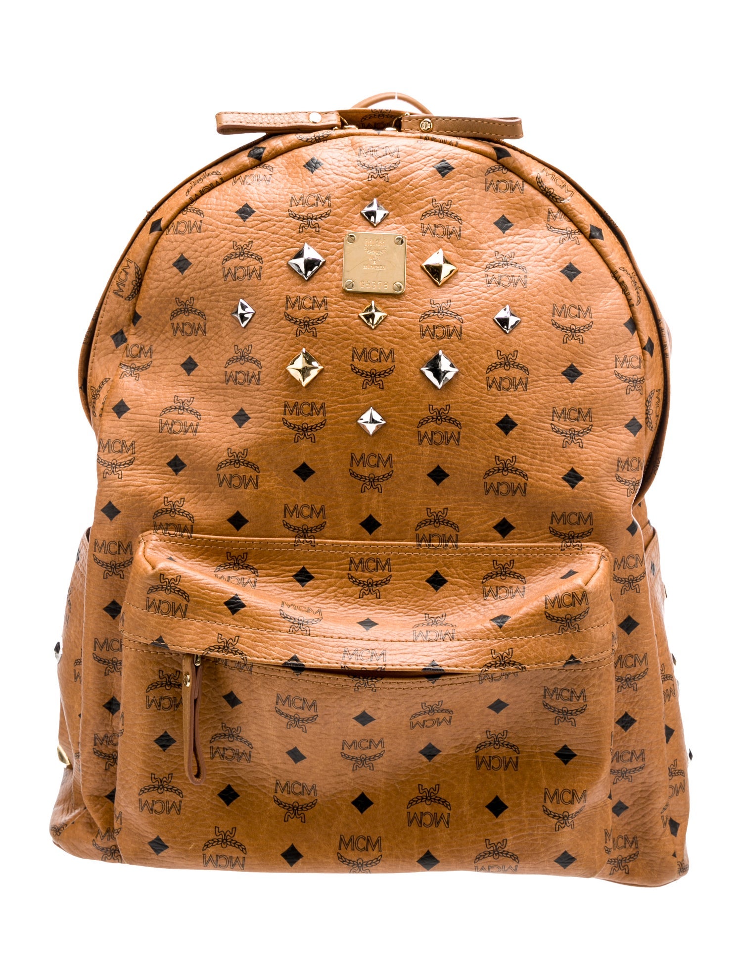 MCM Visetos Leather-Trimmed Backpack - Brown Backpacks, Handbags ...