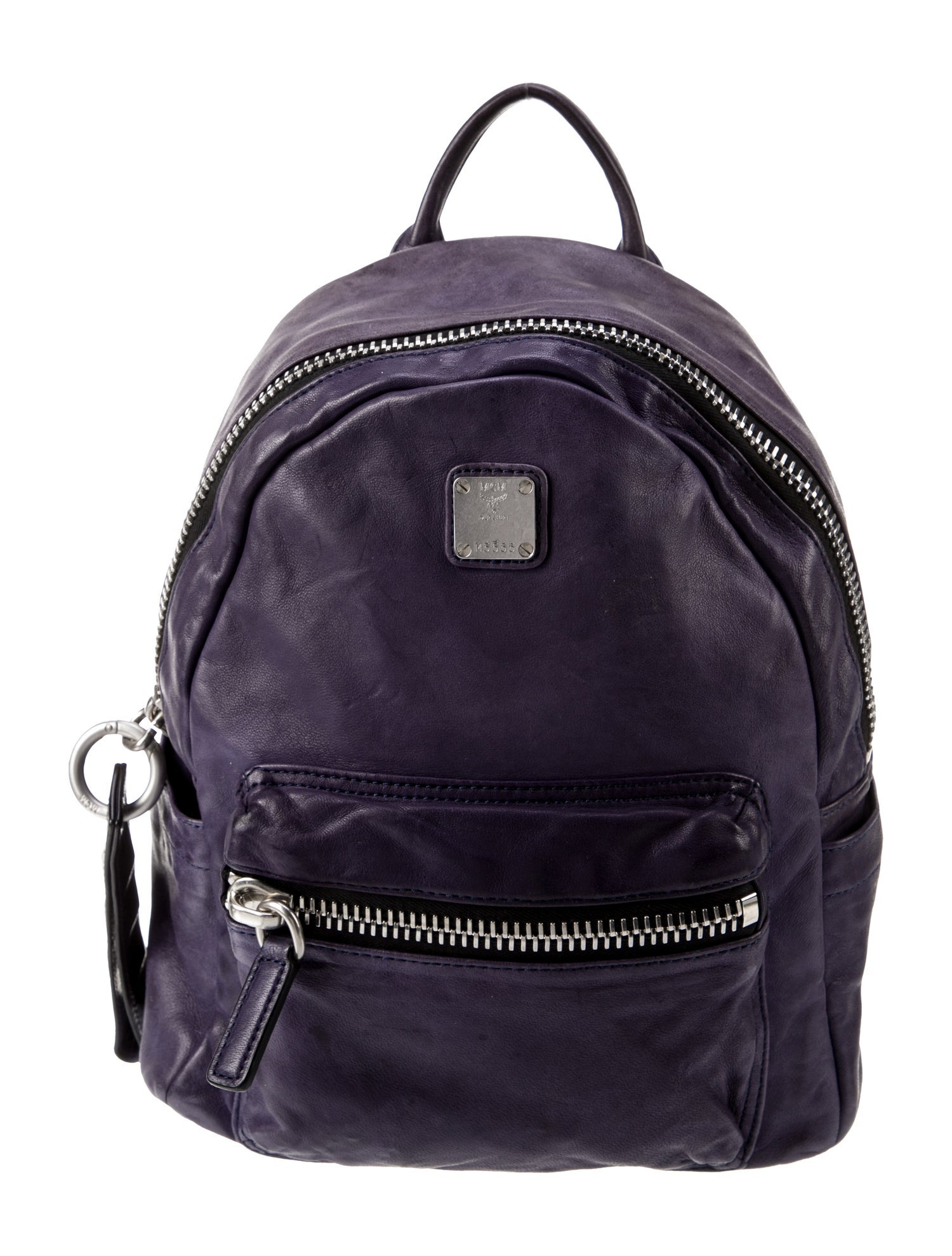MCM Solid Leather Backpack - Blue Backpacks, Handbags - W3056866 | The ...