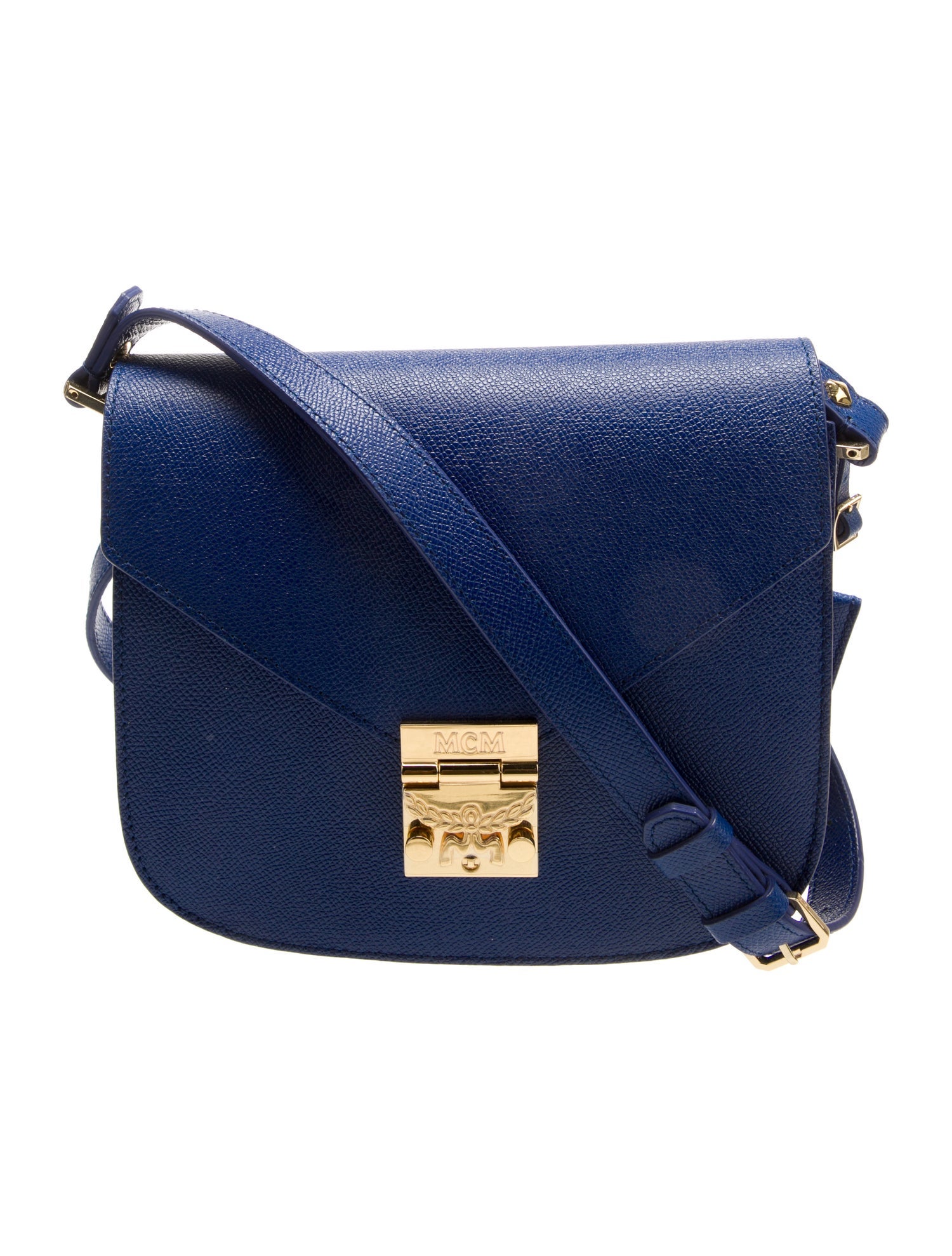 MCM Solid Leather Crossbody Bag - Blue Crossbody Bags, Handbags ...