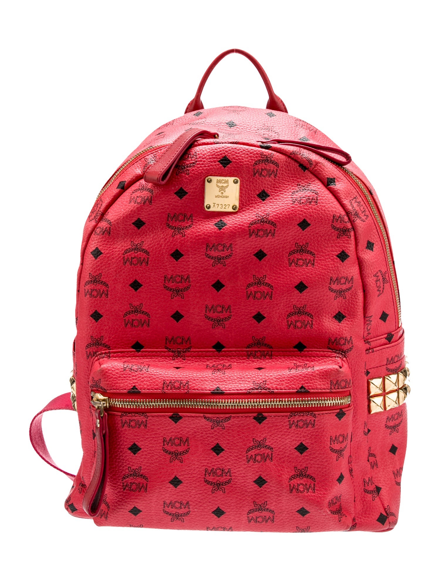 MCM Visetos Stark Backpack - Red Backpacks, Handbags - W3056910 | The ...
