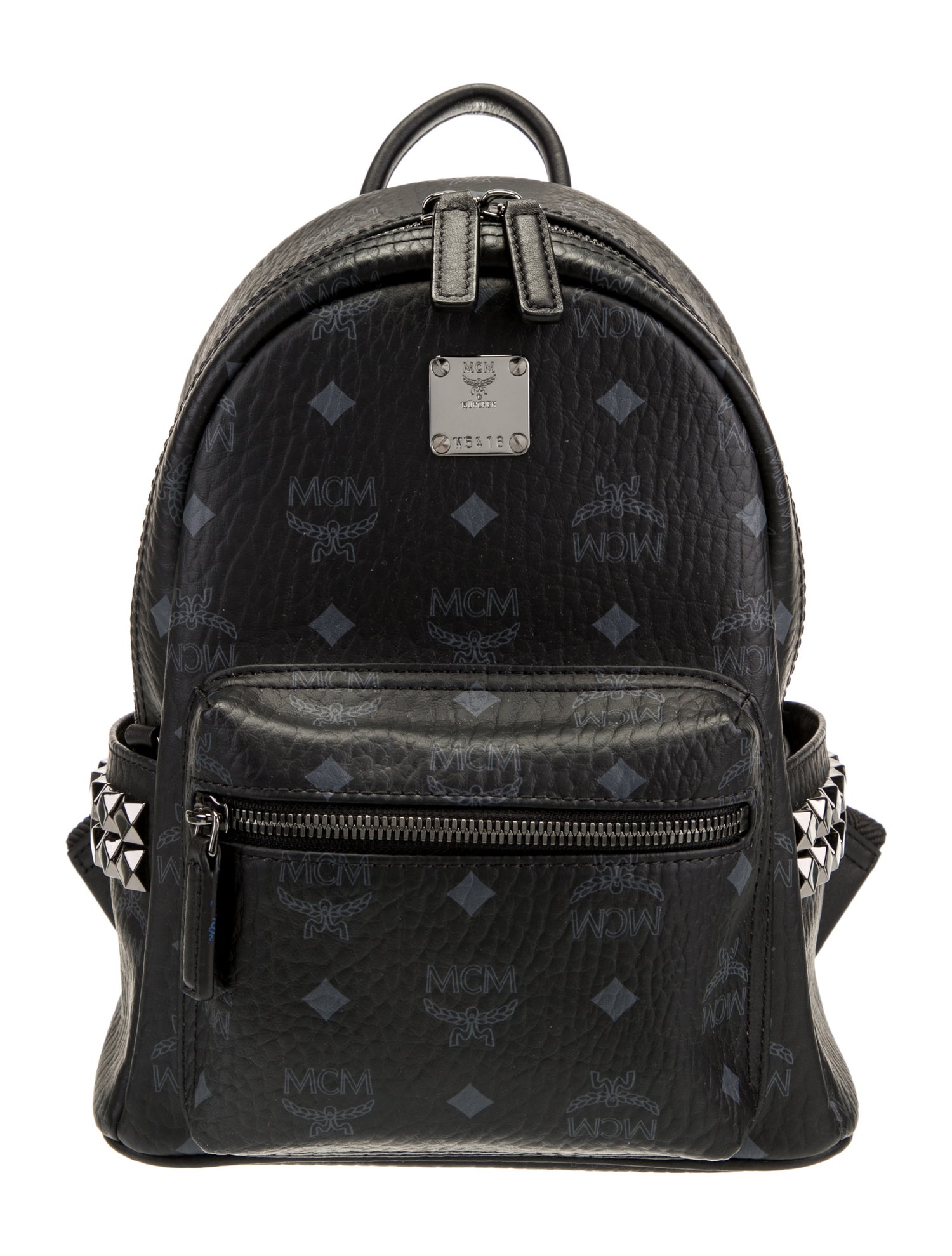 MCM Visetos Studded Backpack - Black Backpacks, Handbags - W3055238 ...