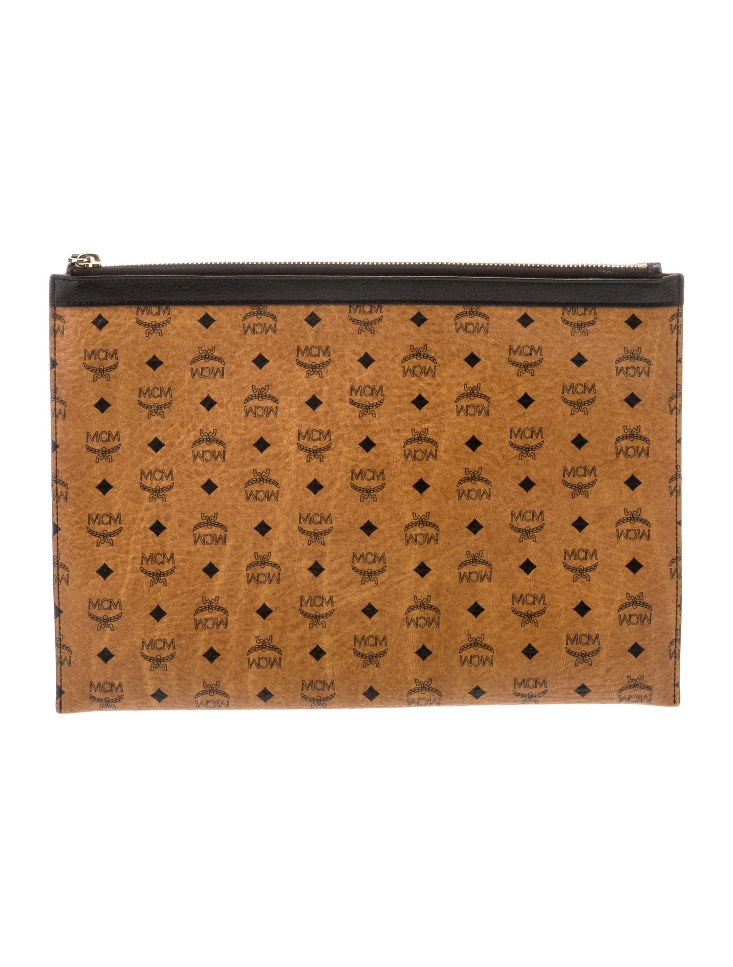 MCM Monogram Clutch - Brown Clutches, Handbags - W3057125 | The RealReal