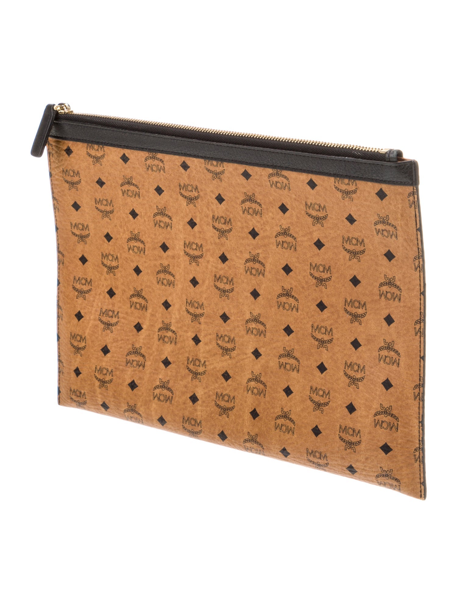 MCM Monogram Clutch - Brown Clutches, Handbags - W3057125 | The RealReal