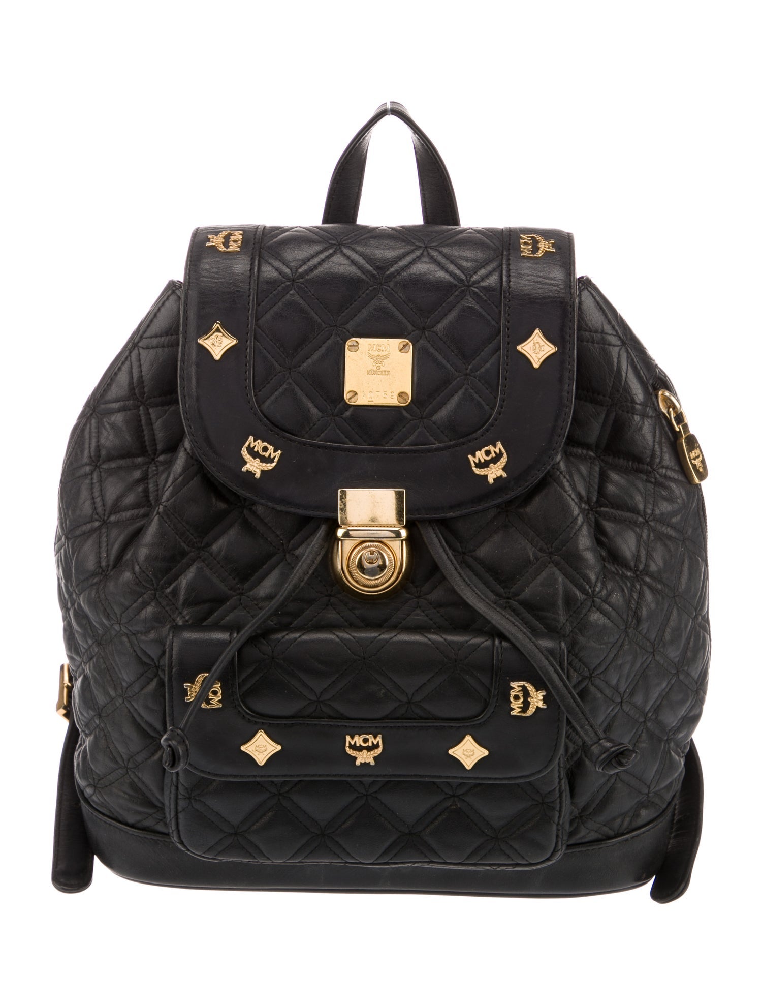 MCM Leather Backpack - Black Backpacks, Handbags - W3057210 | The RealReal
