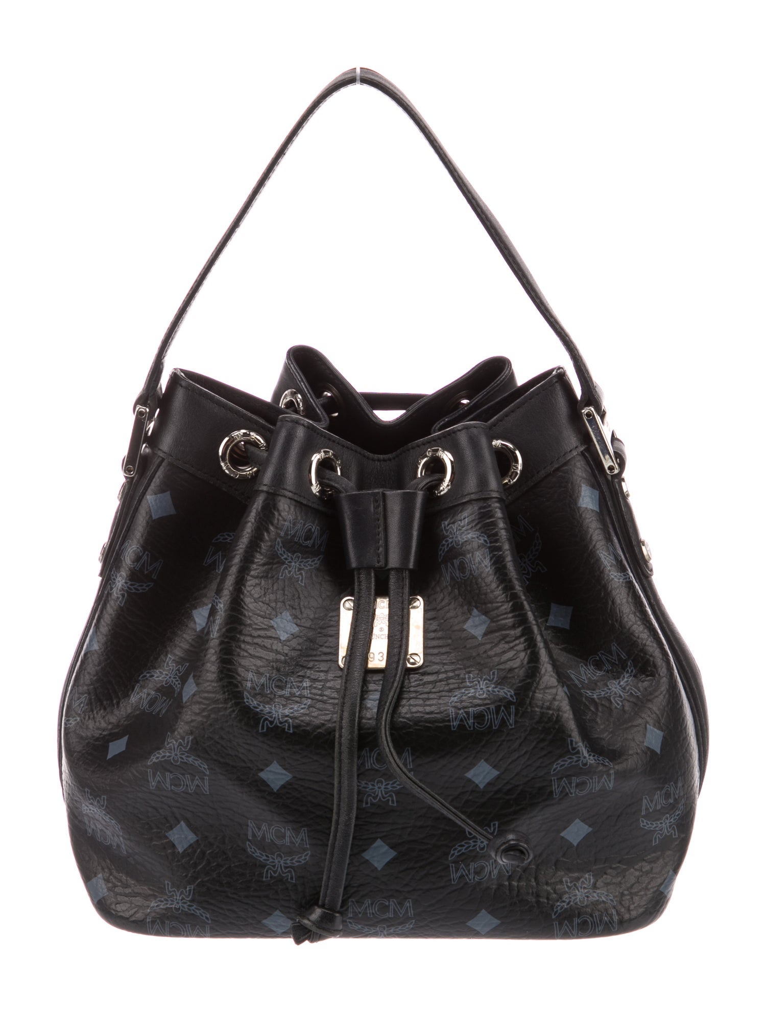 MCM Visetos Bucket Bag - Black Bucket Bags, Handbags - W3057211 | The ...