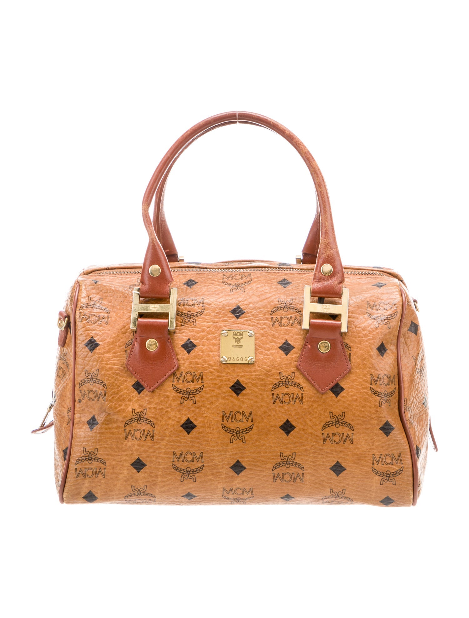 MCM Visetos Handle Bag - Brown Handle Bags, Handbags - W3056003 | The ...