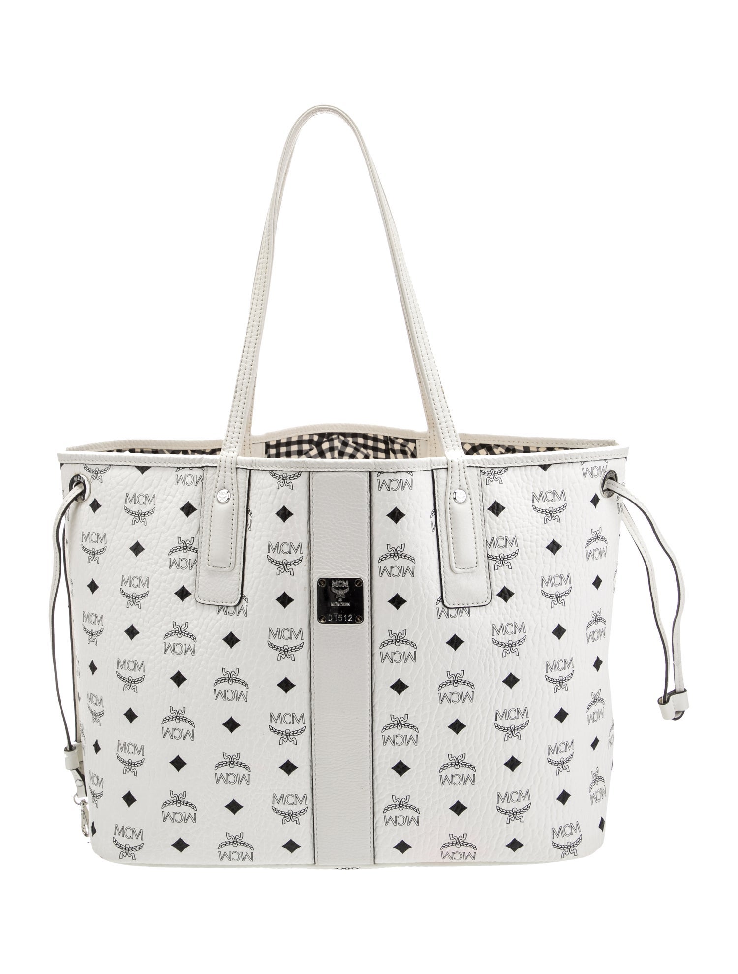 MCM Logo Monogram Coated Canvas Tote Bag - Brown Totes, Handbags ...