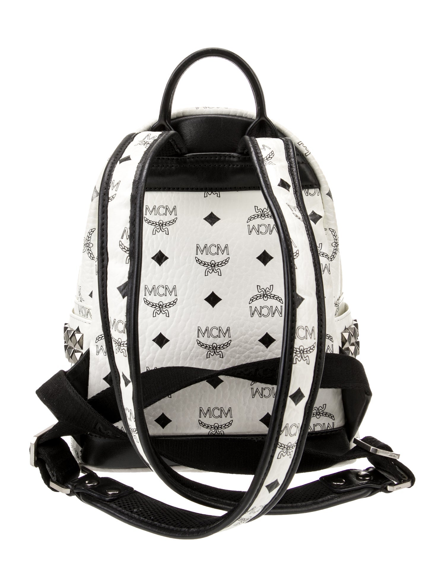 MCM Leather Backpack - White Backpacks, Handbags - W3058299 | The RealReal
