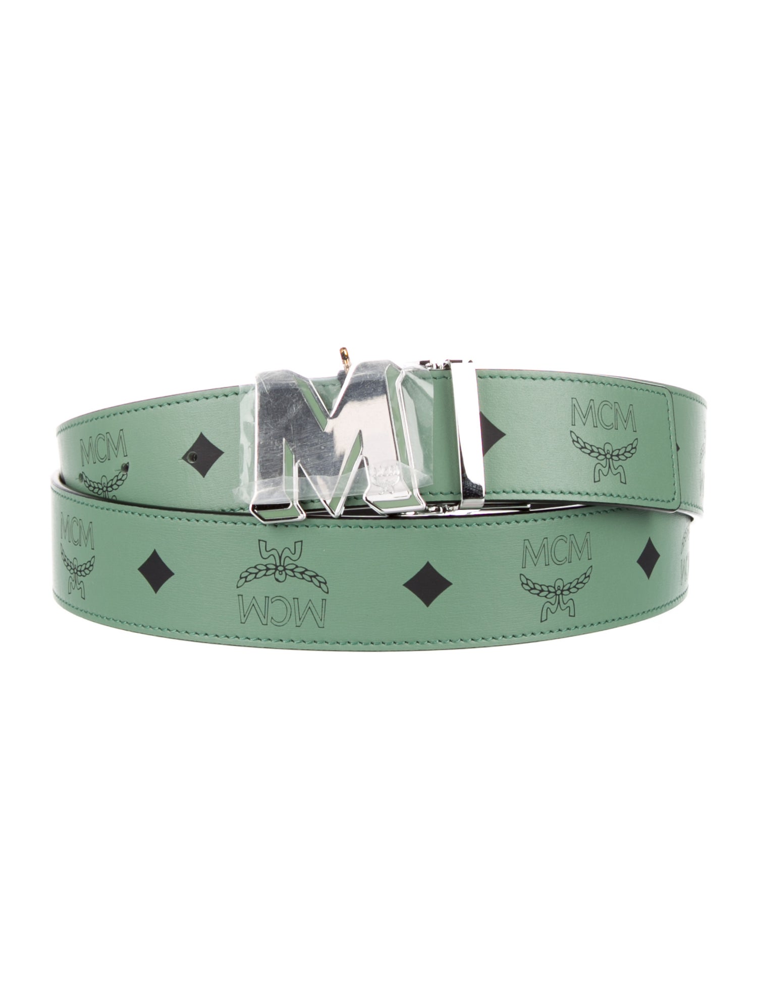 MCM 368093 Leather Belt Kit w/ Tags - Green Belts, Accessories ...