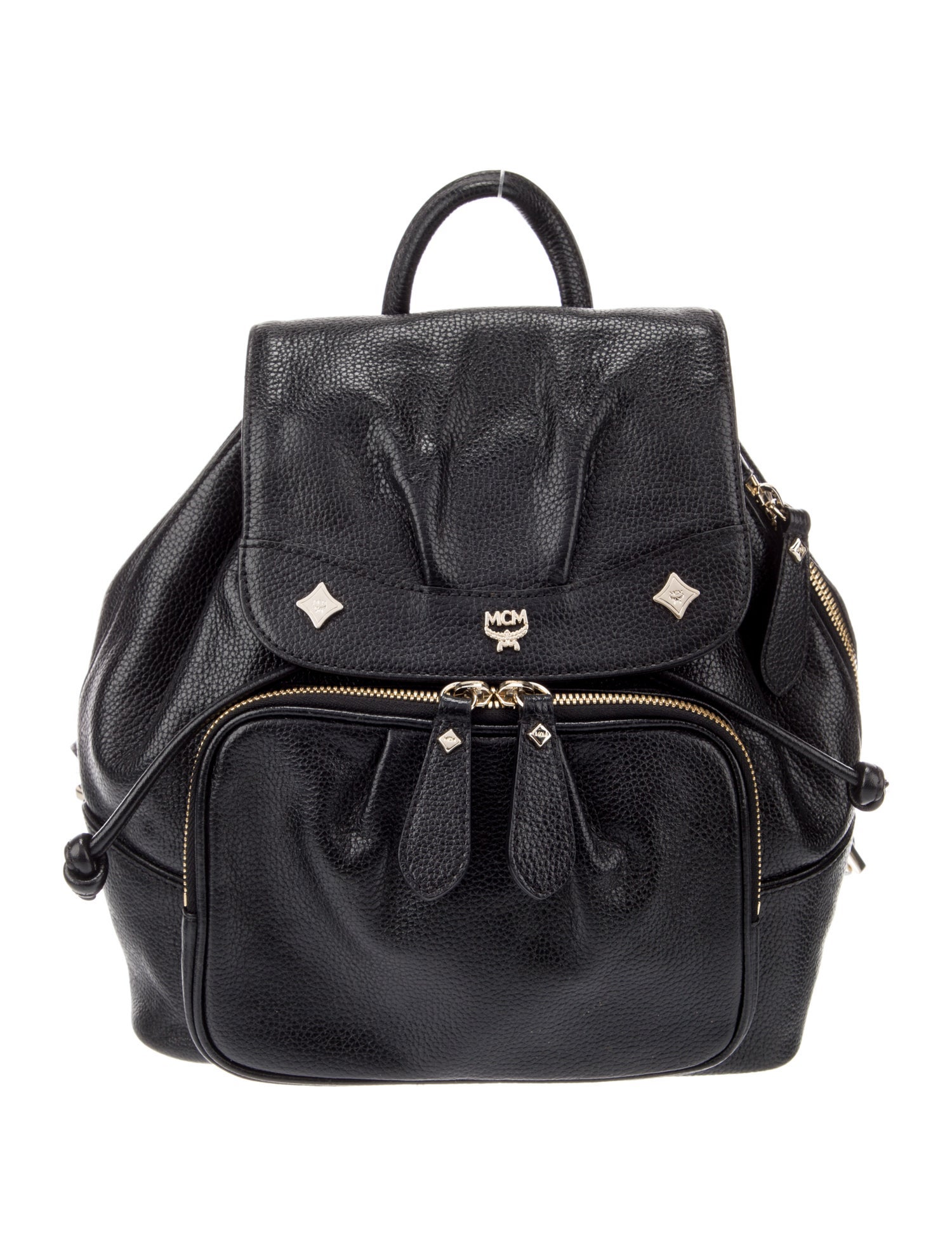 MCM Leather Backpack - Black Backpacks, Handbags - W3060389 | The RealReal