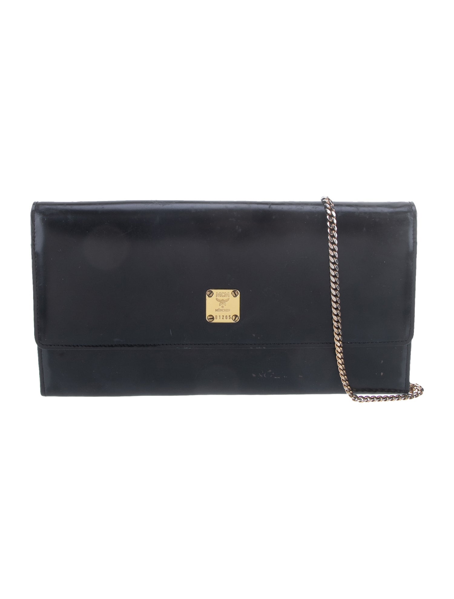 MCM Leather Clutch - Black Crossbody Bags, Handbags - W3060575 | The ...