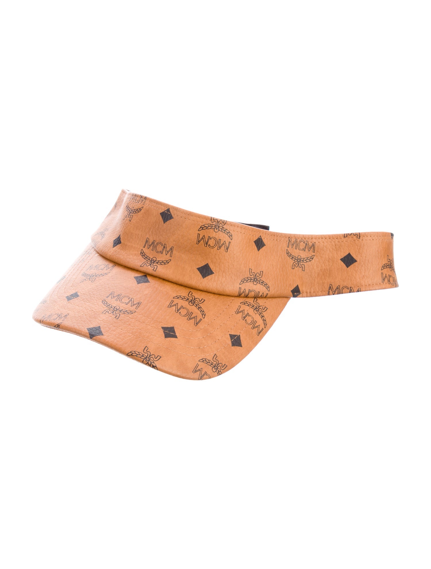 MCM LEather Sun Visor - Brown Hats, Accessories - W3060761 | The RealReal