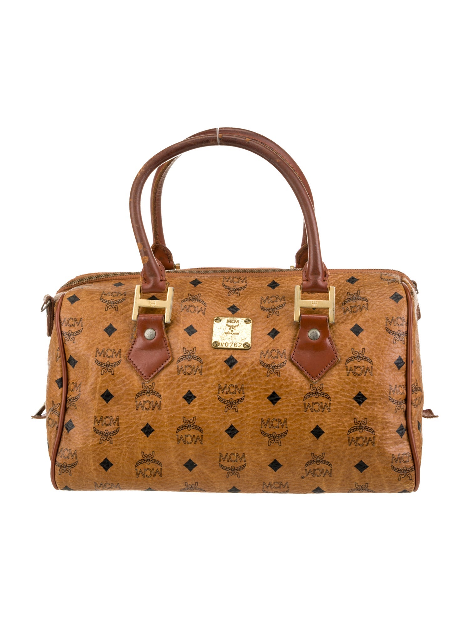 MCM Top Handle Bag - Brown Handle Bags, Handbags - W3061029 | The RealReal