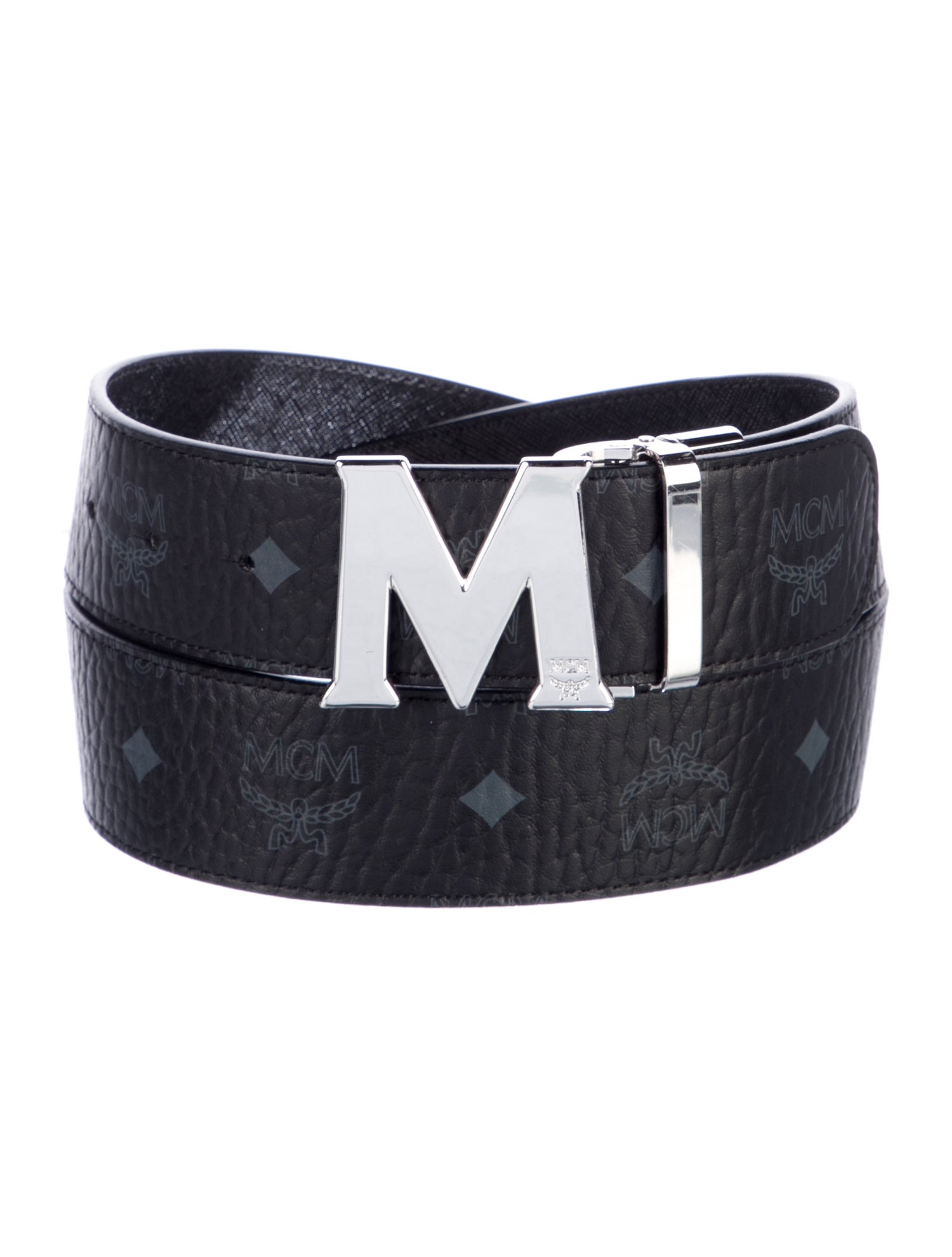 MCM Visetos Leather Belt - Black Belts, Accessories - W3061328 | The ...