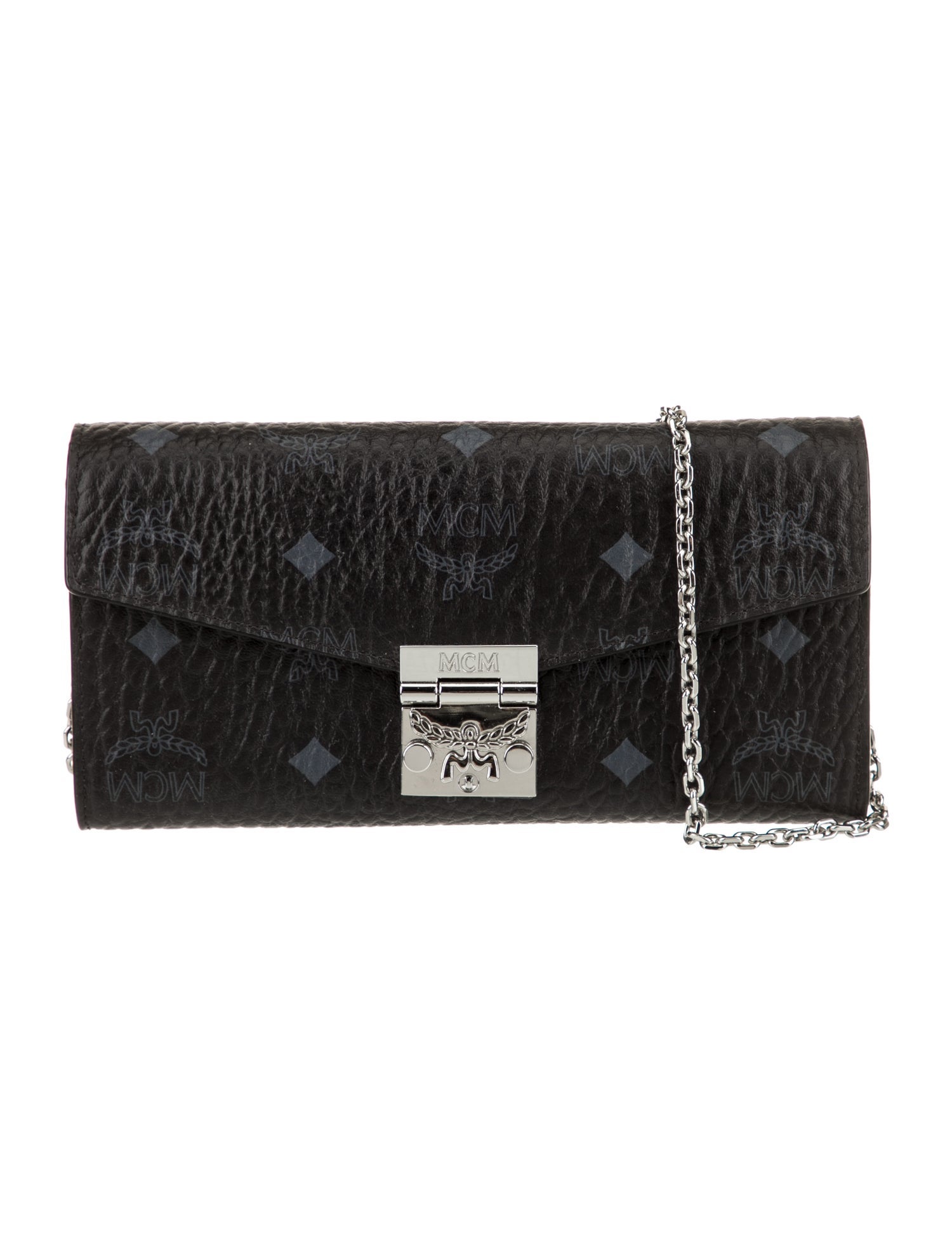 MCM Leather Clutch - Black Crossbody Bags, Handbags - W3061415 | The ...