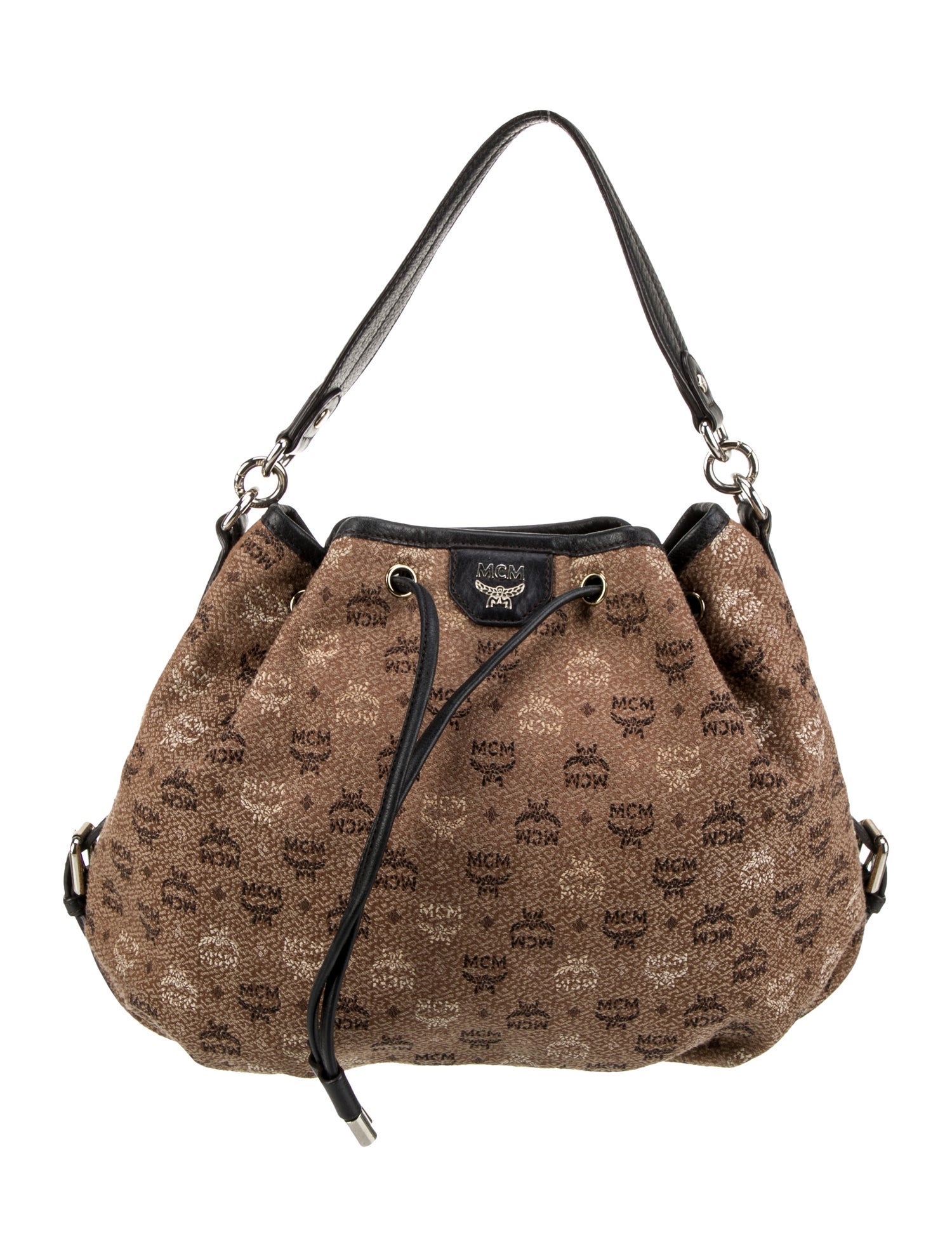 MCM Canvas Bucket Bag - Brown Bucket Bags, Handbags - W3062171 | The ...
