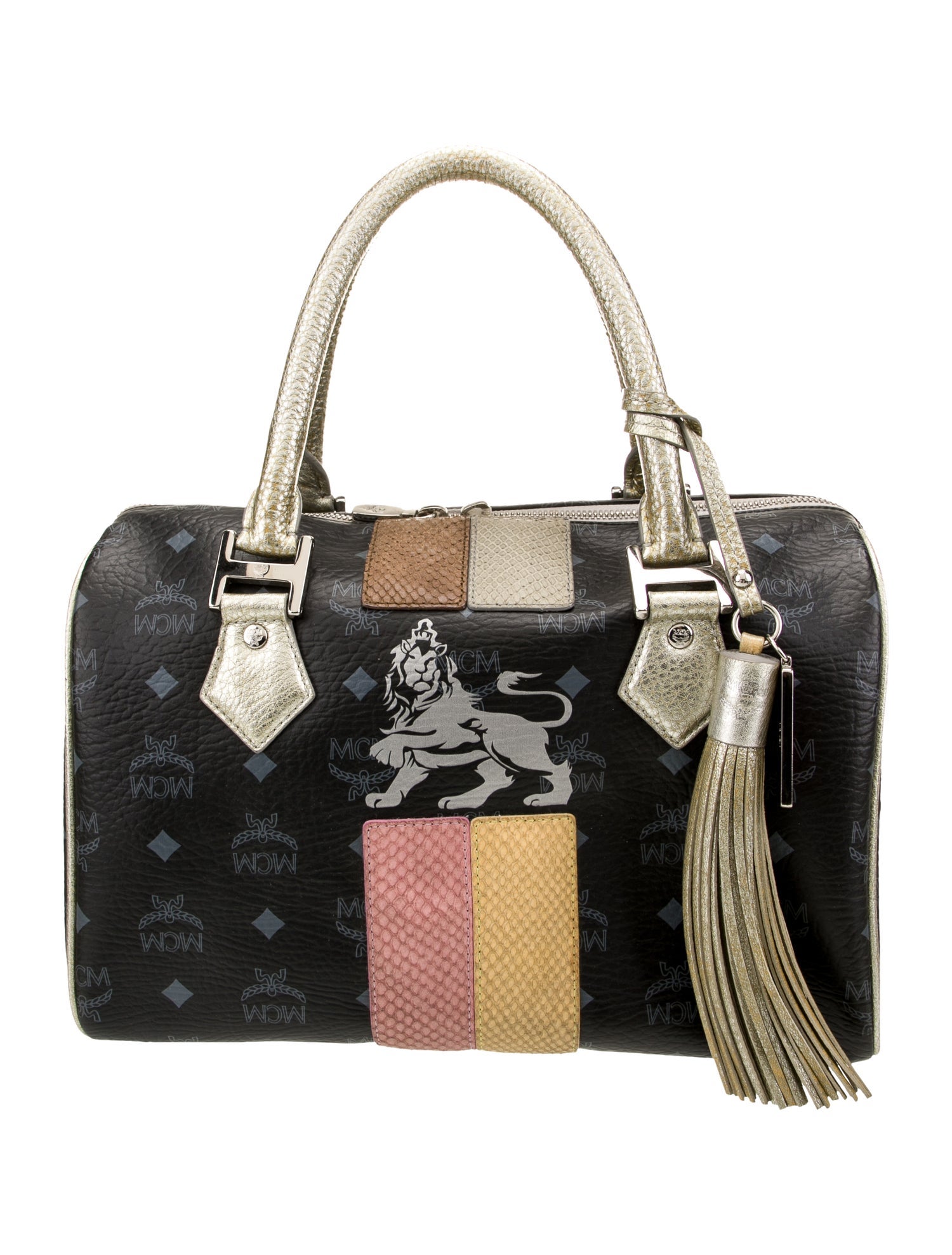 MCM Top Handle Bag - Blue Handle Bags, Handbags - W3062207 | The RealReal