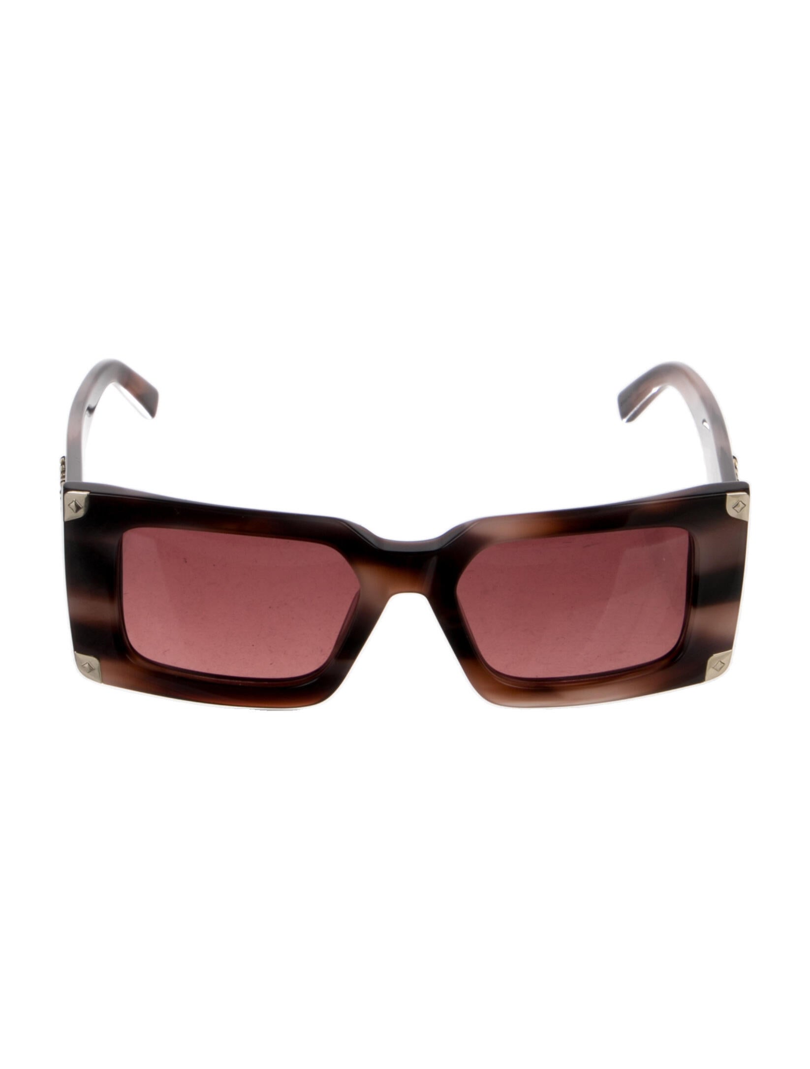 MCM Signature Logo Square Sunglasses - Brown Sunglasses, Accessories ...
