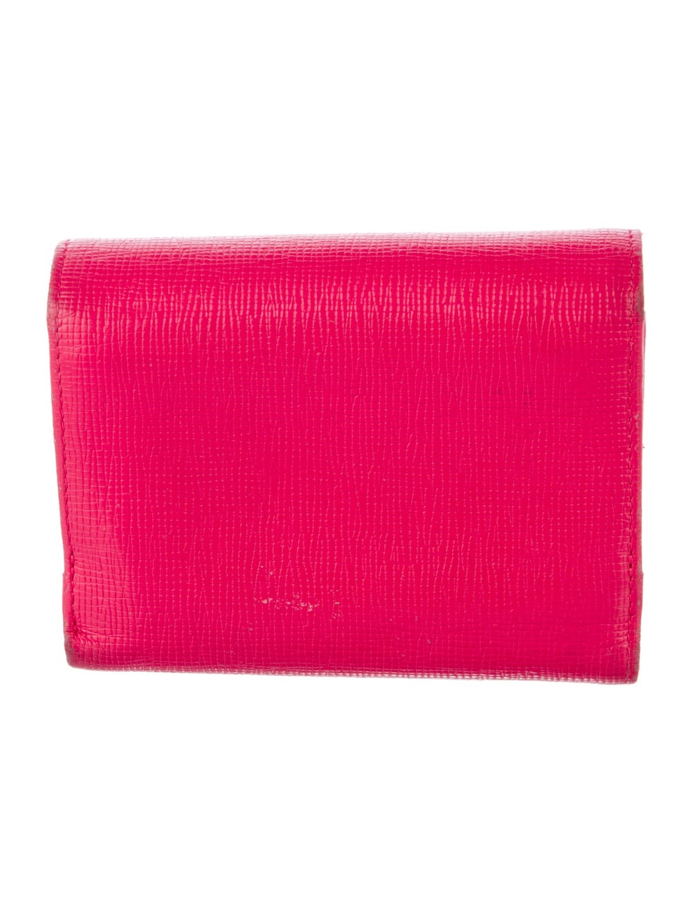MCM Visetos Leather Compact Wallet - Pink Wallets, Accessories ...