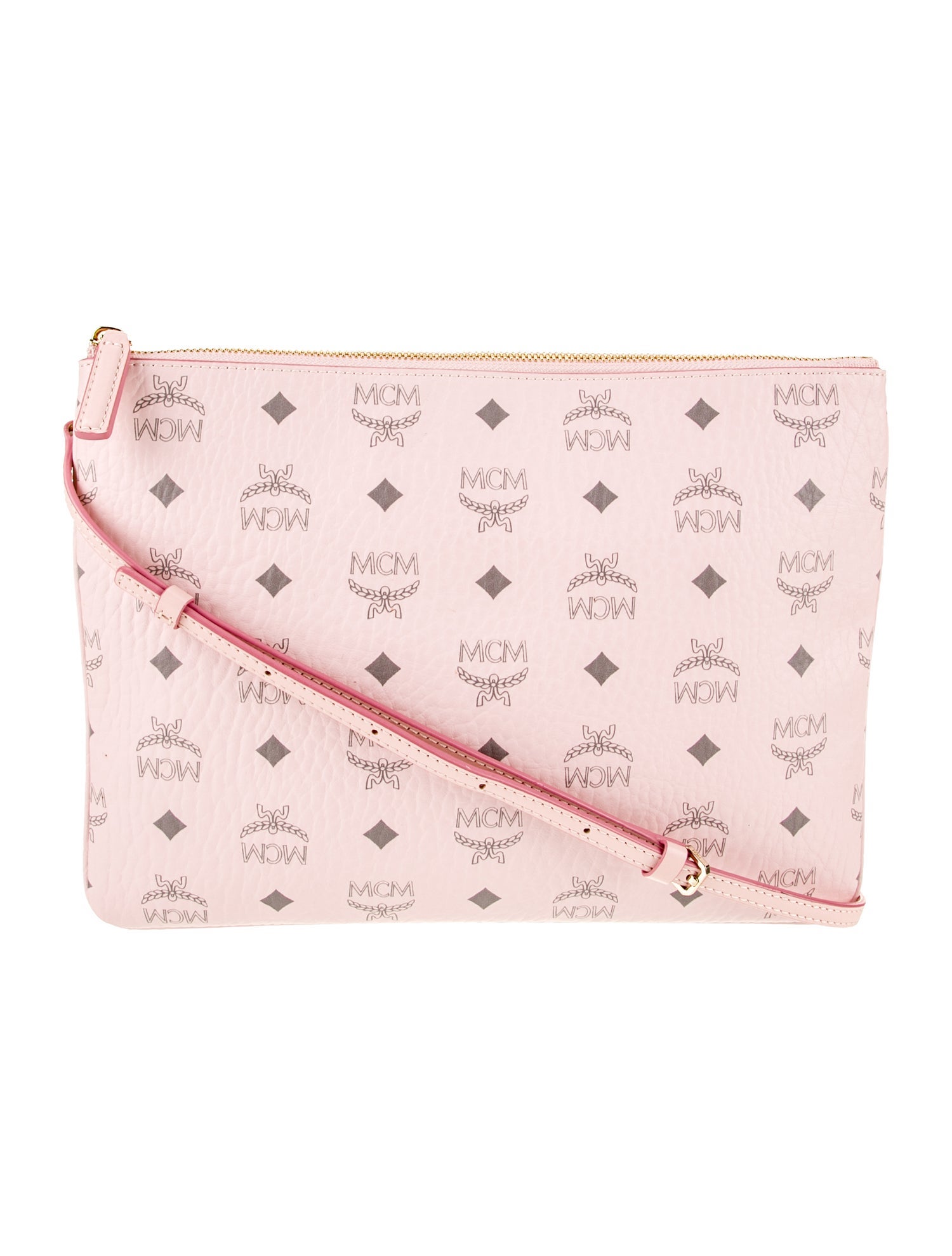 MCM Leather Clutch - Pink Crossbody Bags, Handbags - W3063831 | The ...