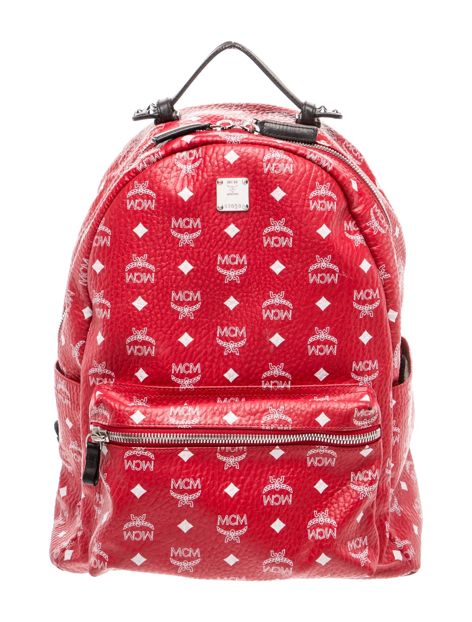 MCM Leather Backpack - Red Backpacks, Handbags - W3063835 | The RealReal