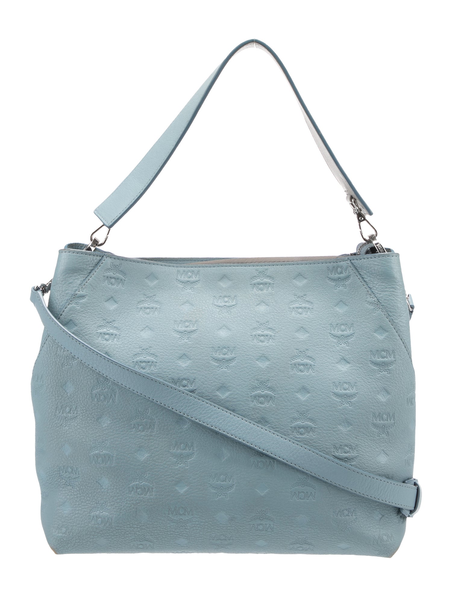 MCM Leather Messenger Bag - Blue Totes, Handbags - W3063853 | The RealReal