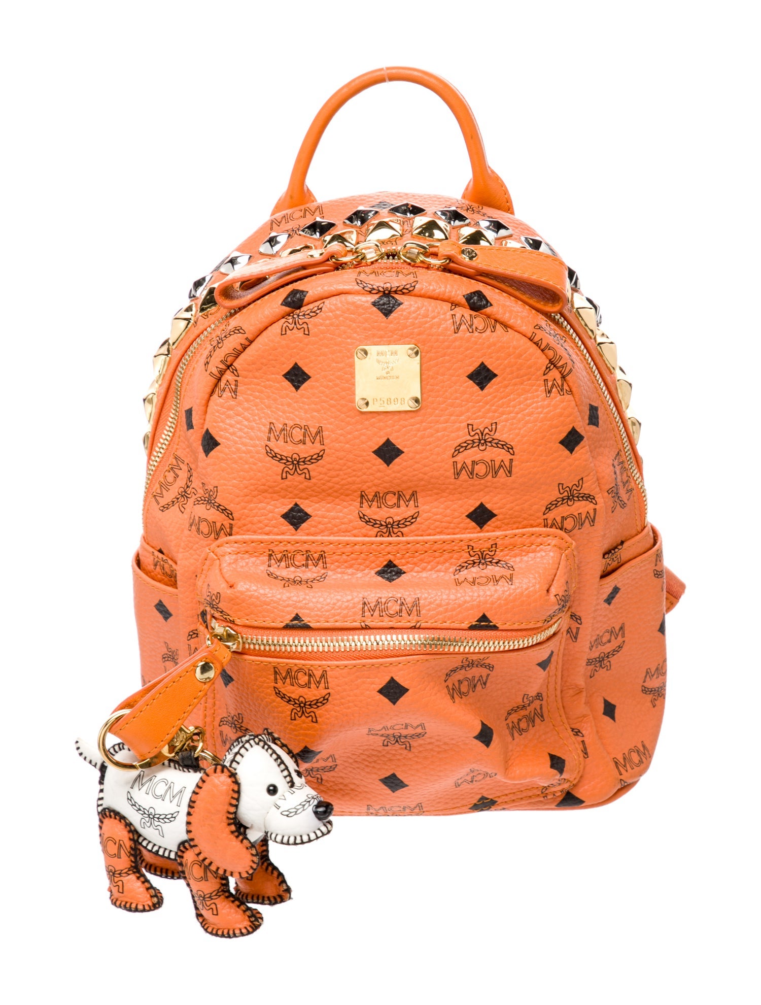 MCM Leather Backpack - Orange Backpacks, Handbags - W3064089 | The RealReal