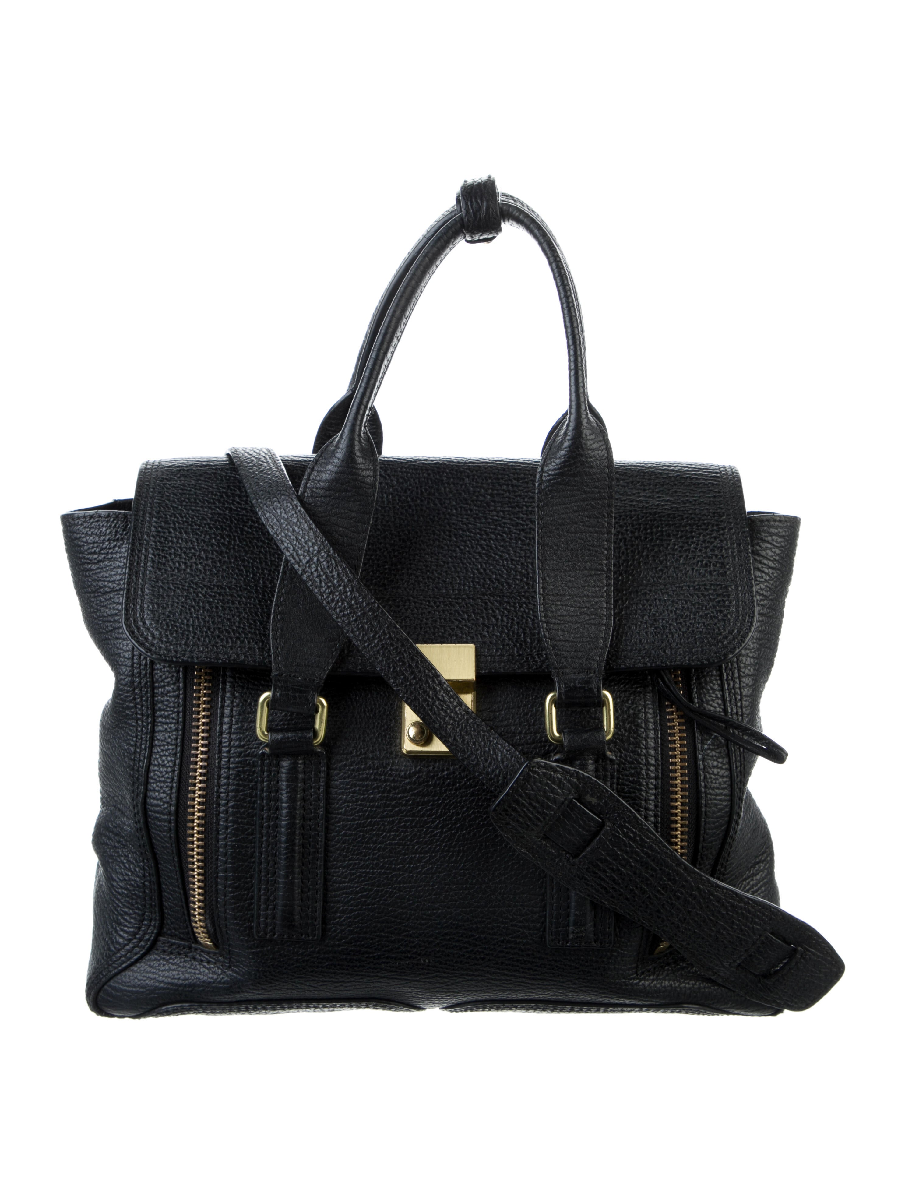 Pollini Leather Handle Bag - Brown Handle Bags, Handbags - POL20607 ...