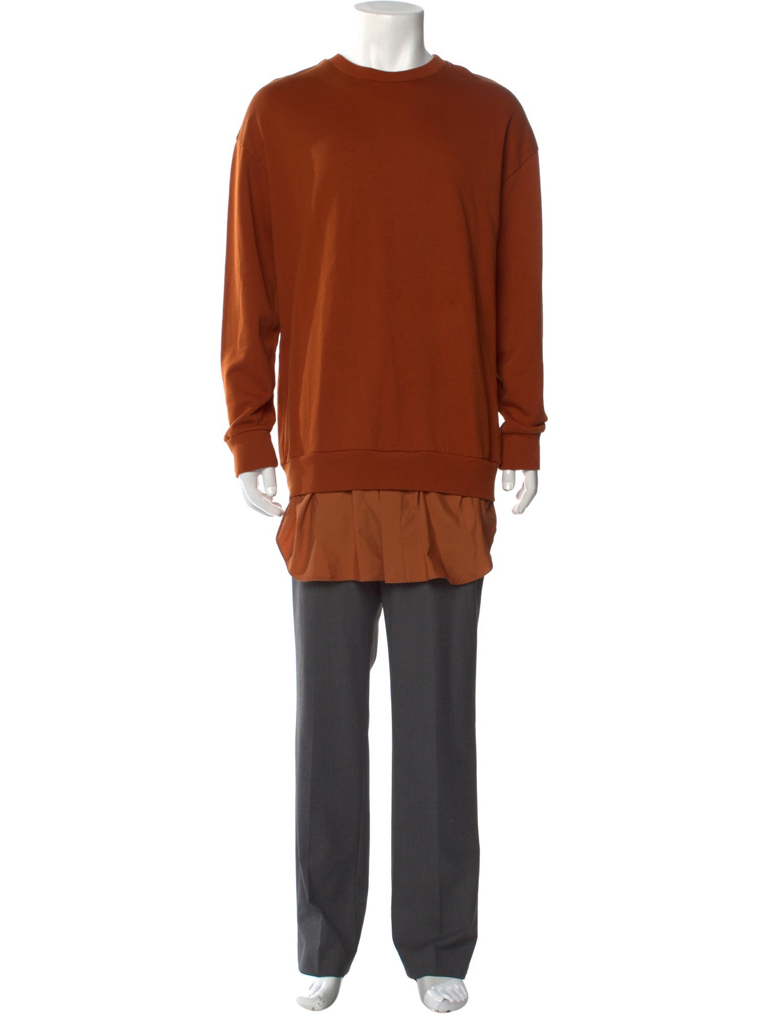 3.1 Phillip Lim Crew Neck Long Sleeve Sweatshirt - Brown Sweatshirts ...