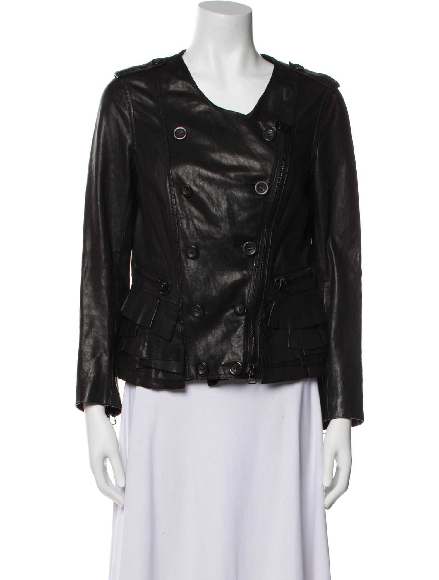 3.1 Phillip Lim Leather Biker Jacket - Black Jackets, Clothing ...