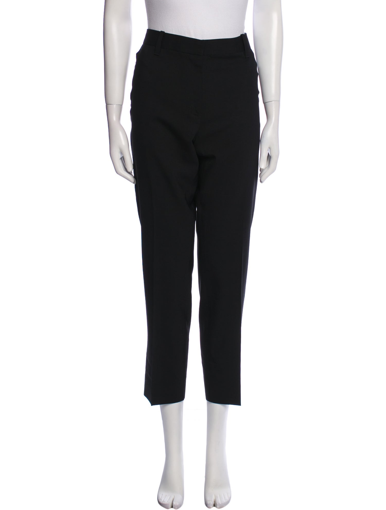 3.1 Phillip Lim Wool Straight Leg Pants - Black, 9.75" Rise Pants ...