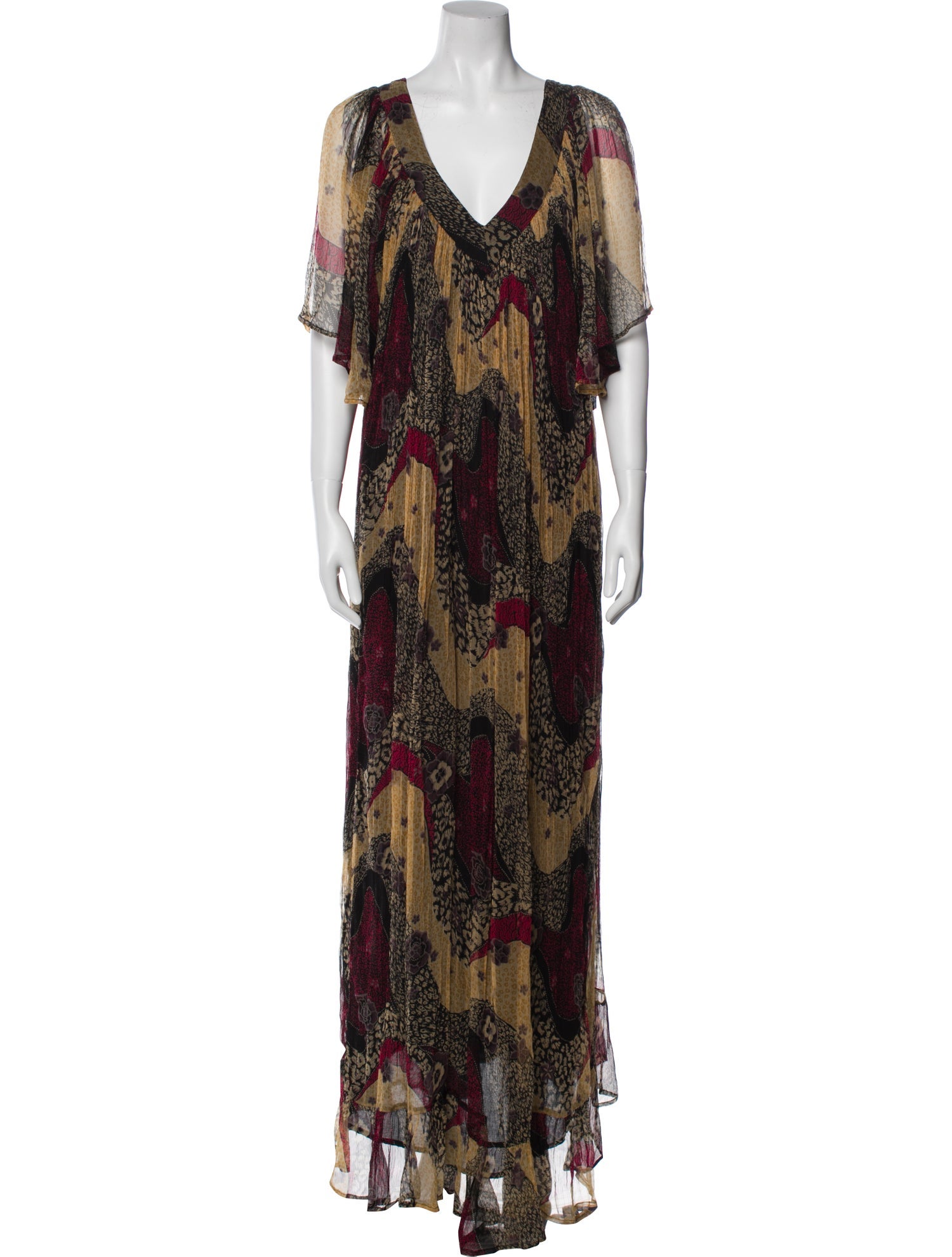 Mes Demoiselles Printed Long Dress - Red Dresses, Clothing - W3924326 ...