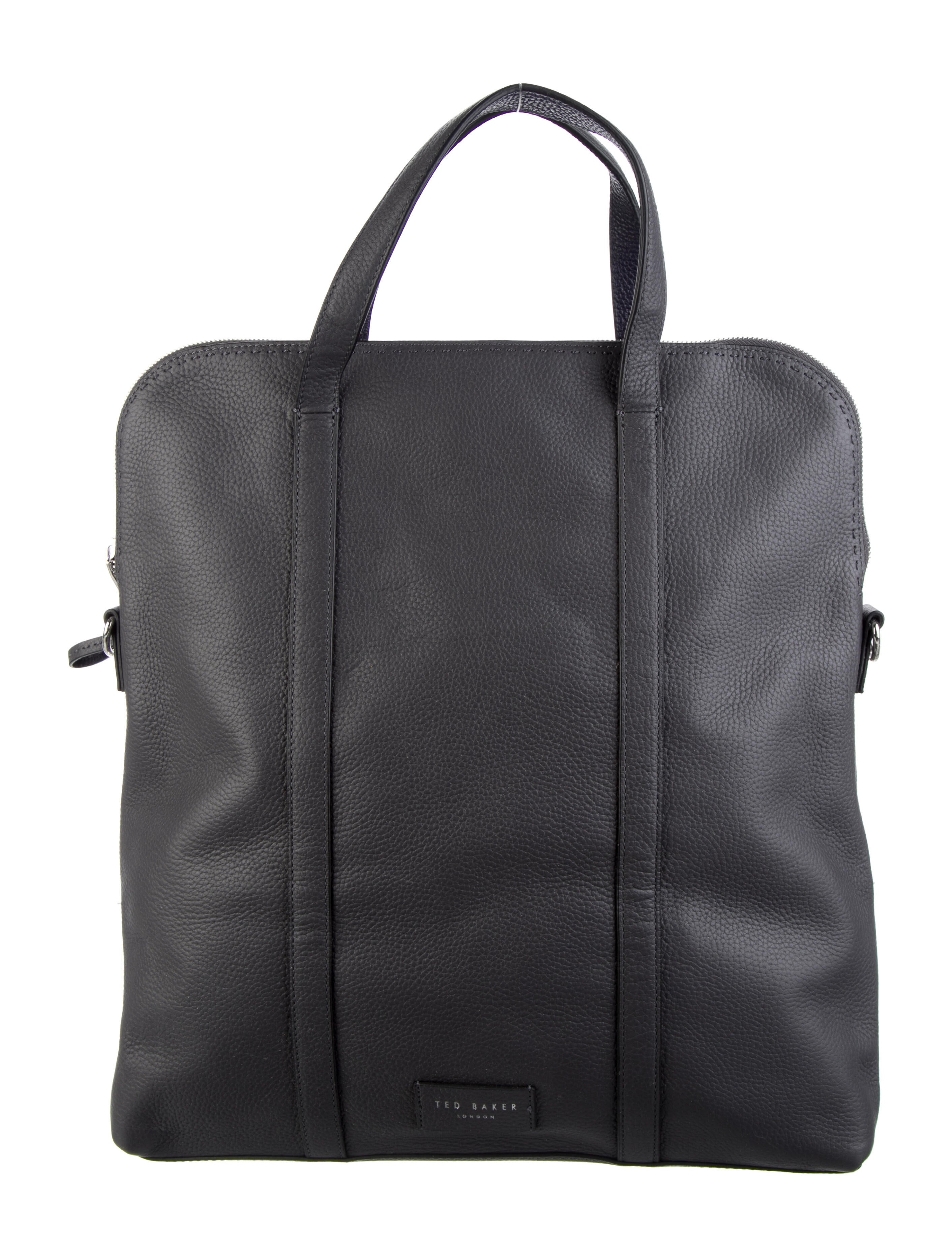 Ted Baker Large Pebbled Leather Backpack w/ Tags - Grey Backpacks, Bags ...