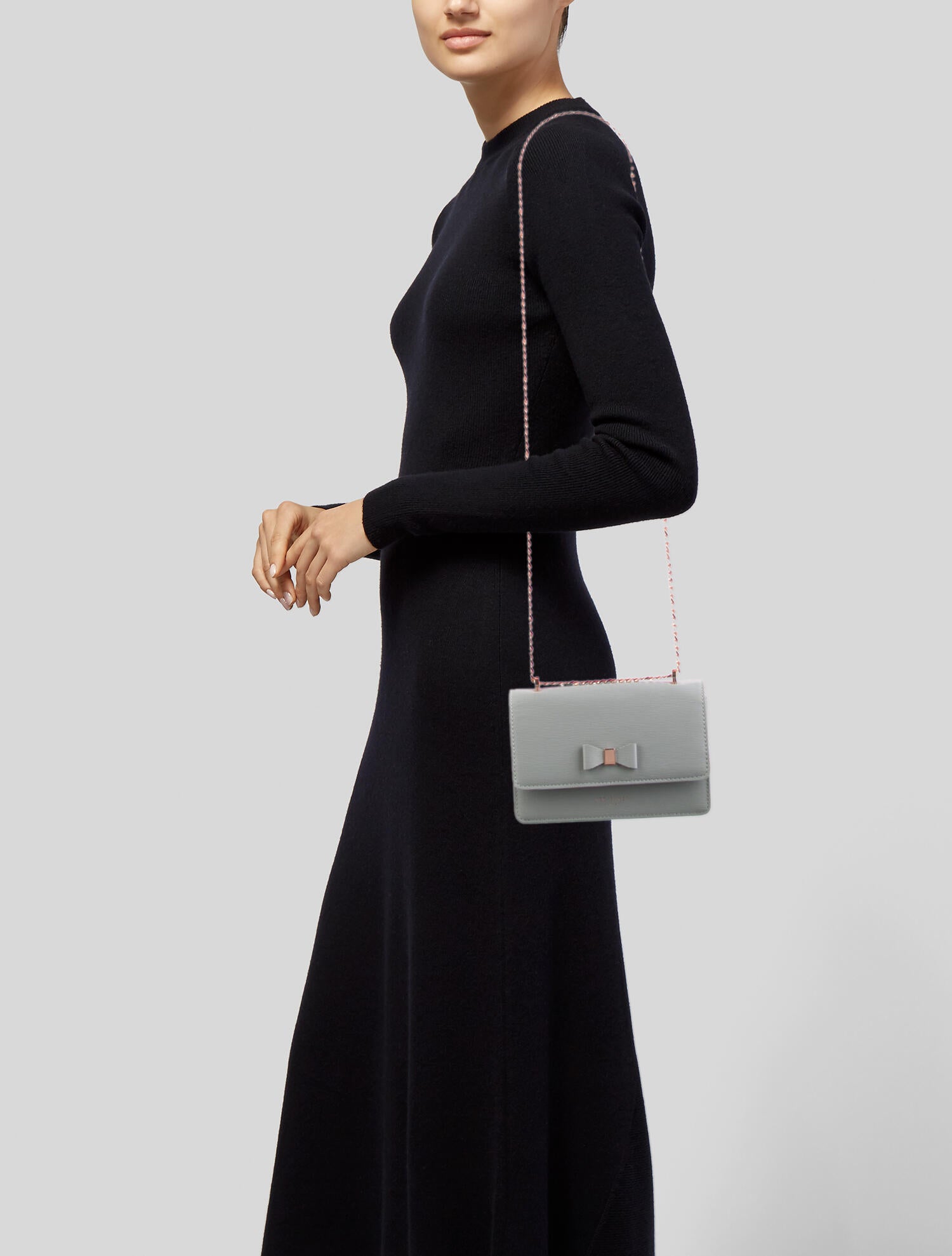 Ted Baker Bow Detail Micro Crossbody Bag - Grey Crossbody Bags ...