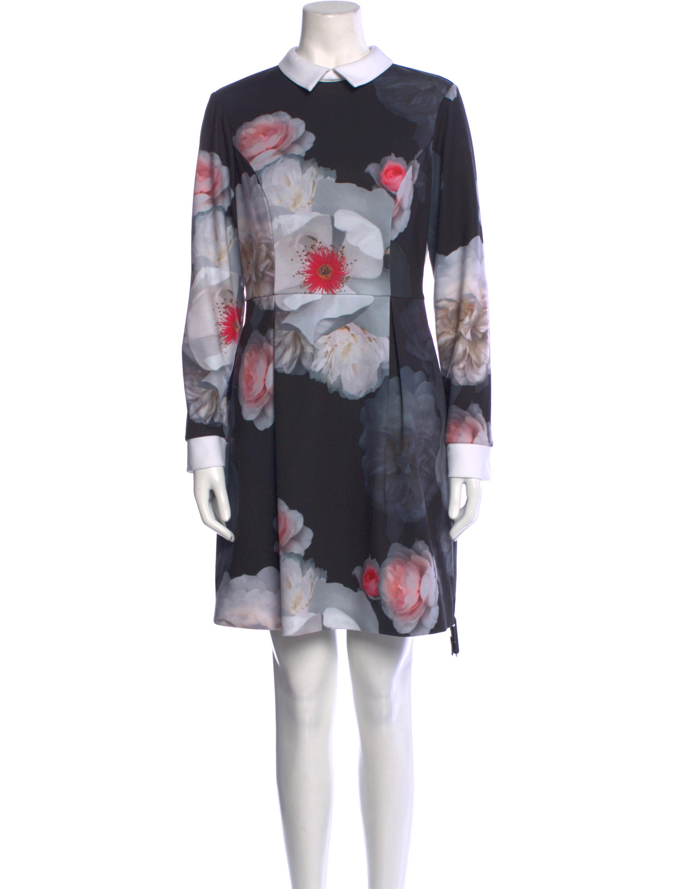 Ted Baker Floral Print Mini Dress - Black Dresses, Clothing - W3B59264 ...