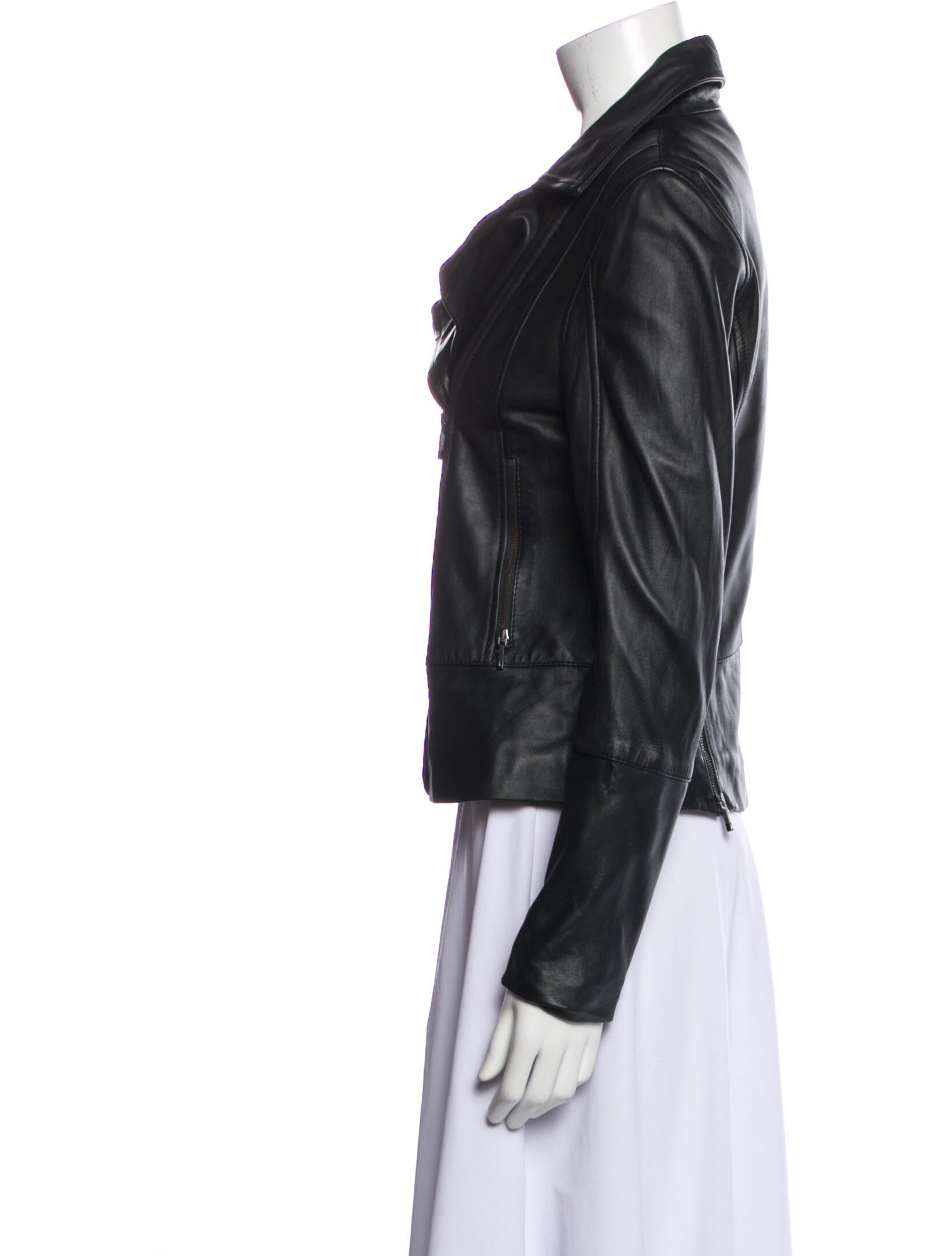 Ted Baker Leather Biker Jacket - Black Jackets, Clothing - W3B59636 ...