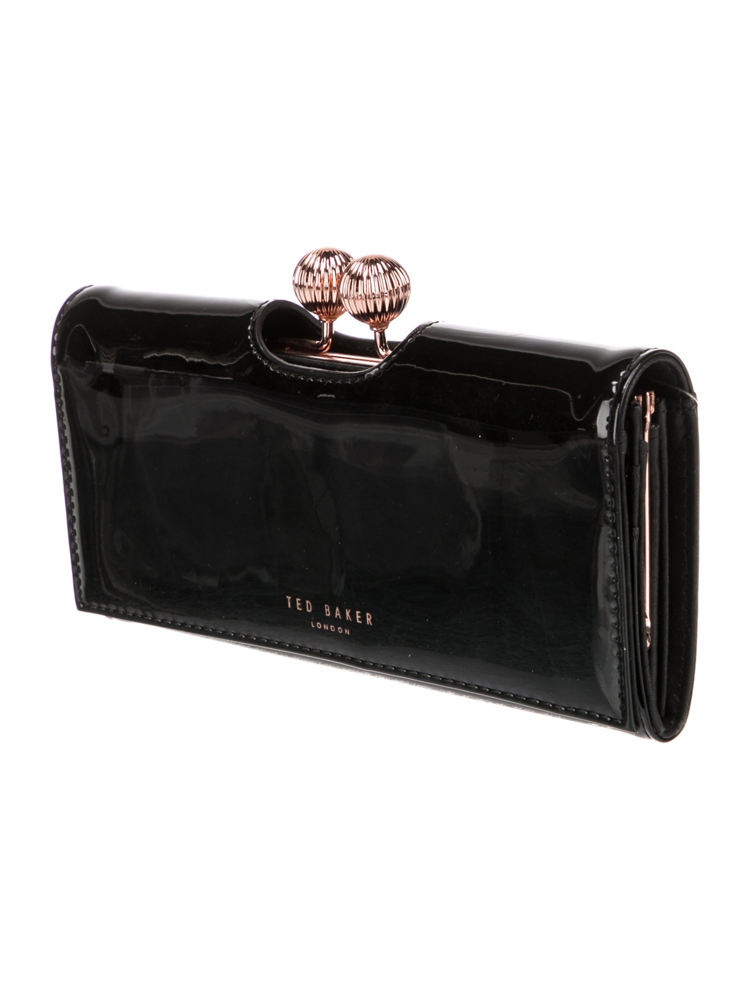 Ted Baker Patent leather clutch bag. - Black Clutches, Handbags ...