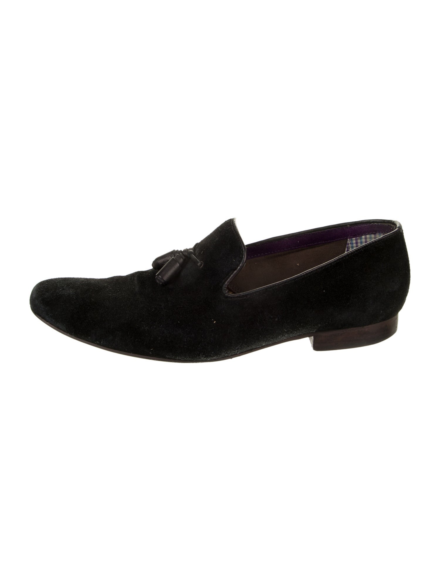 Ted Baker Suede Tassel Accents Loafers - Black Loafers, Shoes ...