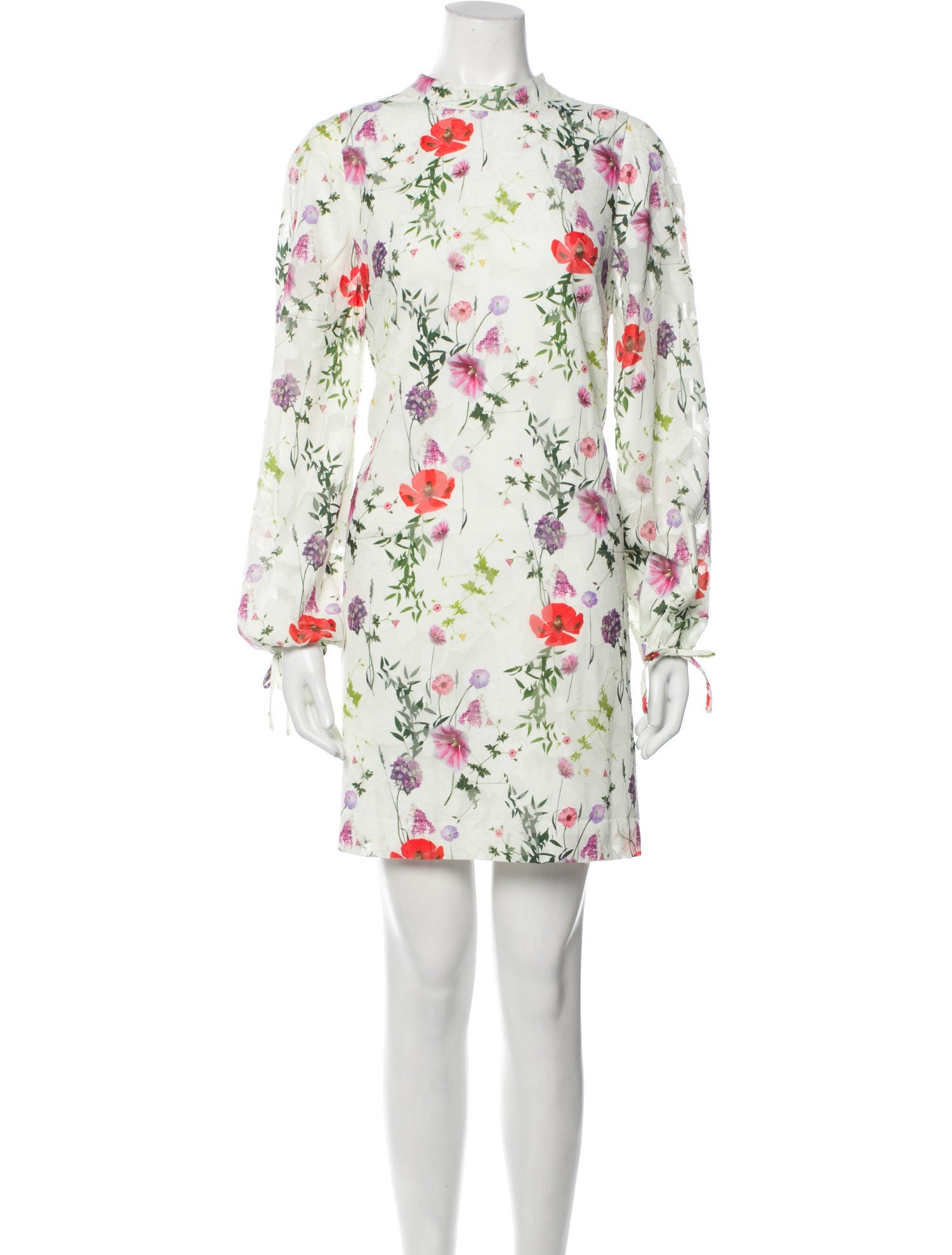 Ted Baker Floral Print Mini Dress w/ Tags - Neutrals Dresses, Clothing ...