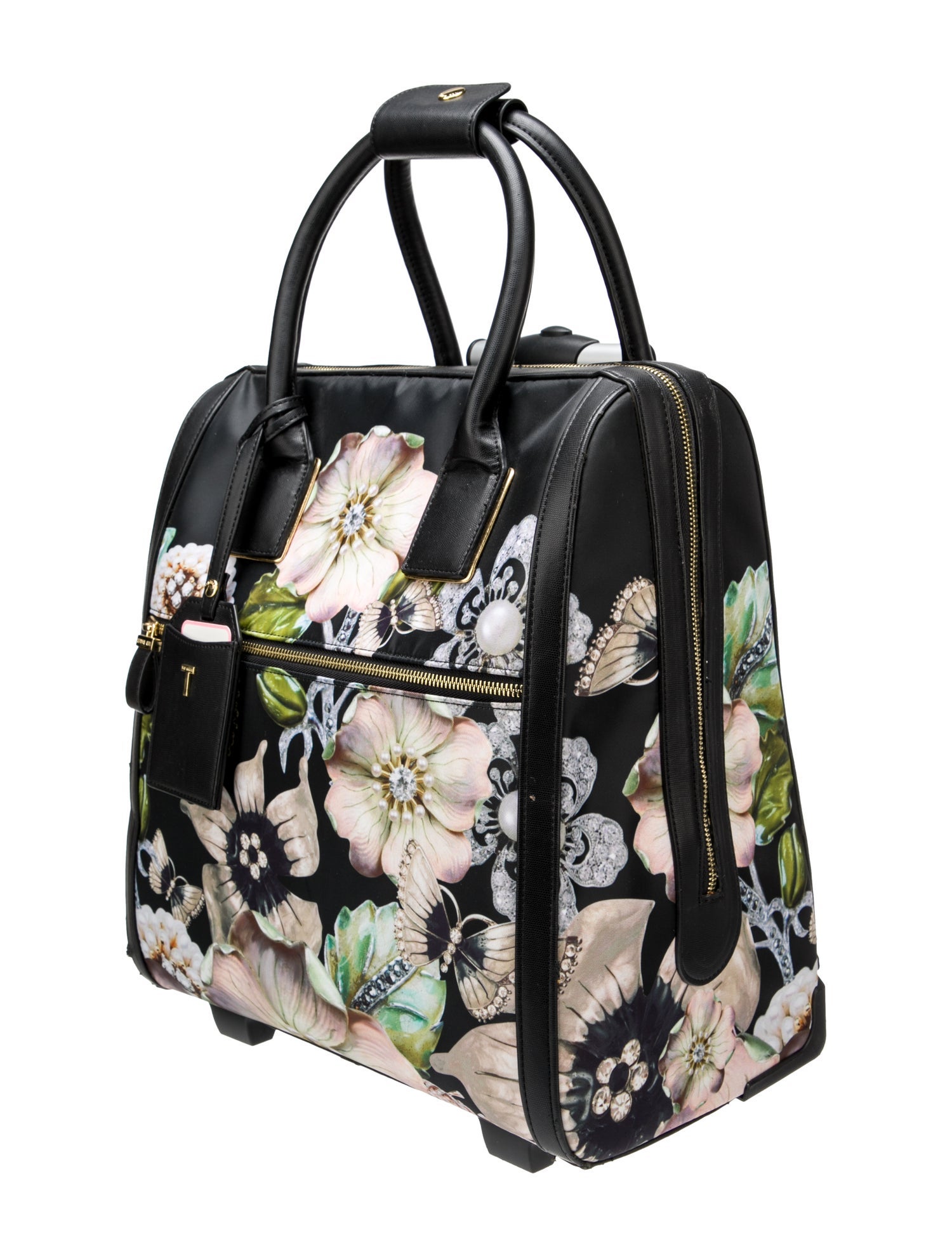Ted Baker Nylon Printed Carry-On - Black Luggage and Travel, Handbags ...