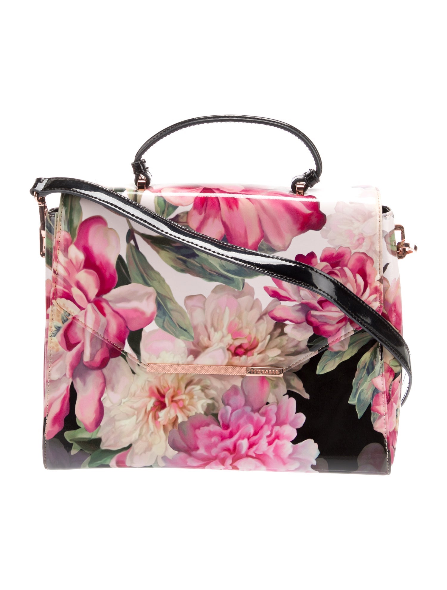 Ted Baker Patent Leather Handle Bag - Neutrals Handle Bags, Handbags ...