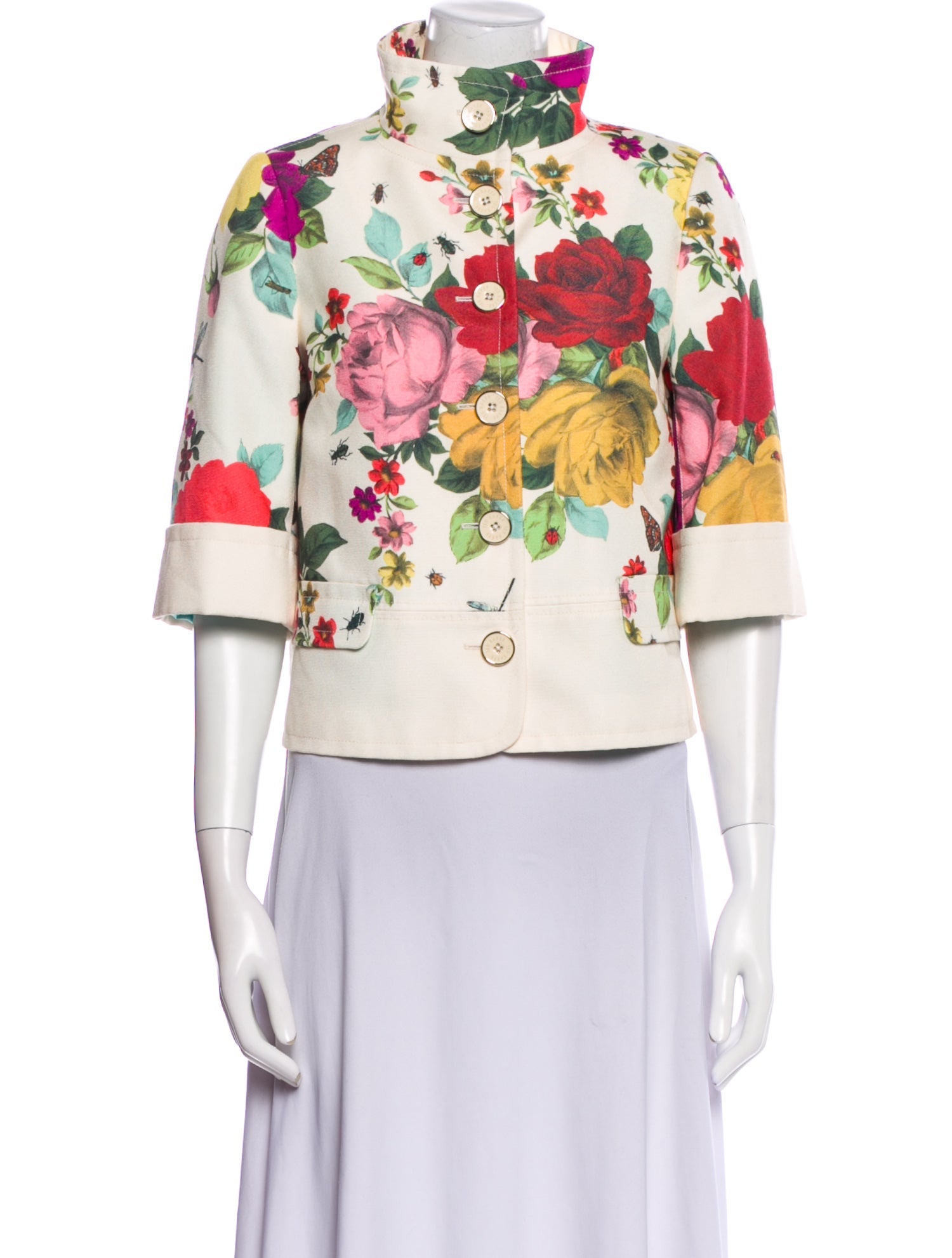 Ted Baker Floral Print Jacket - Neutrals Jackets, Clothing - W3B87760 ...