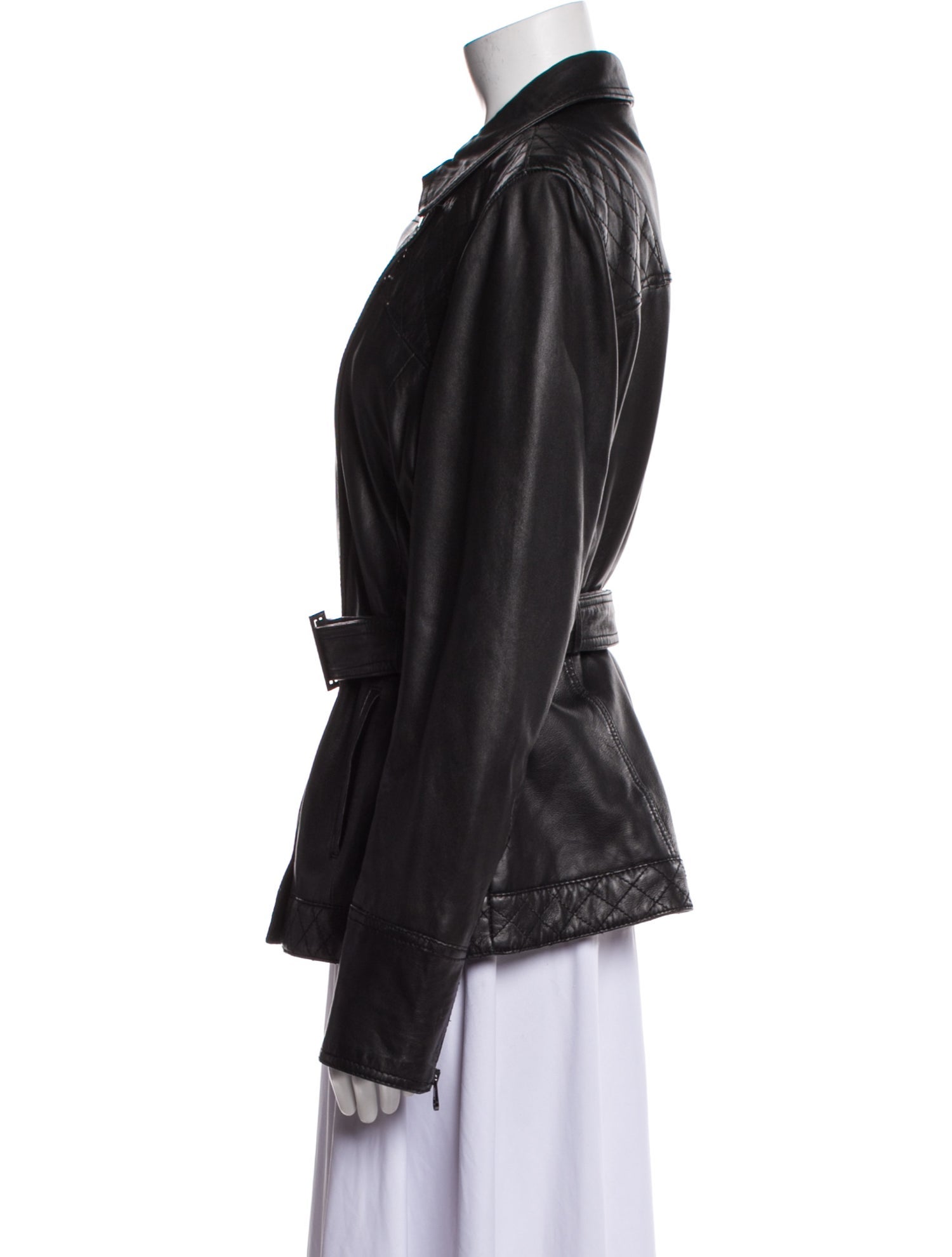 Ted Baker Leather Biker Jacket - Black Jackets, Clothing - W3B89786 ...