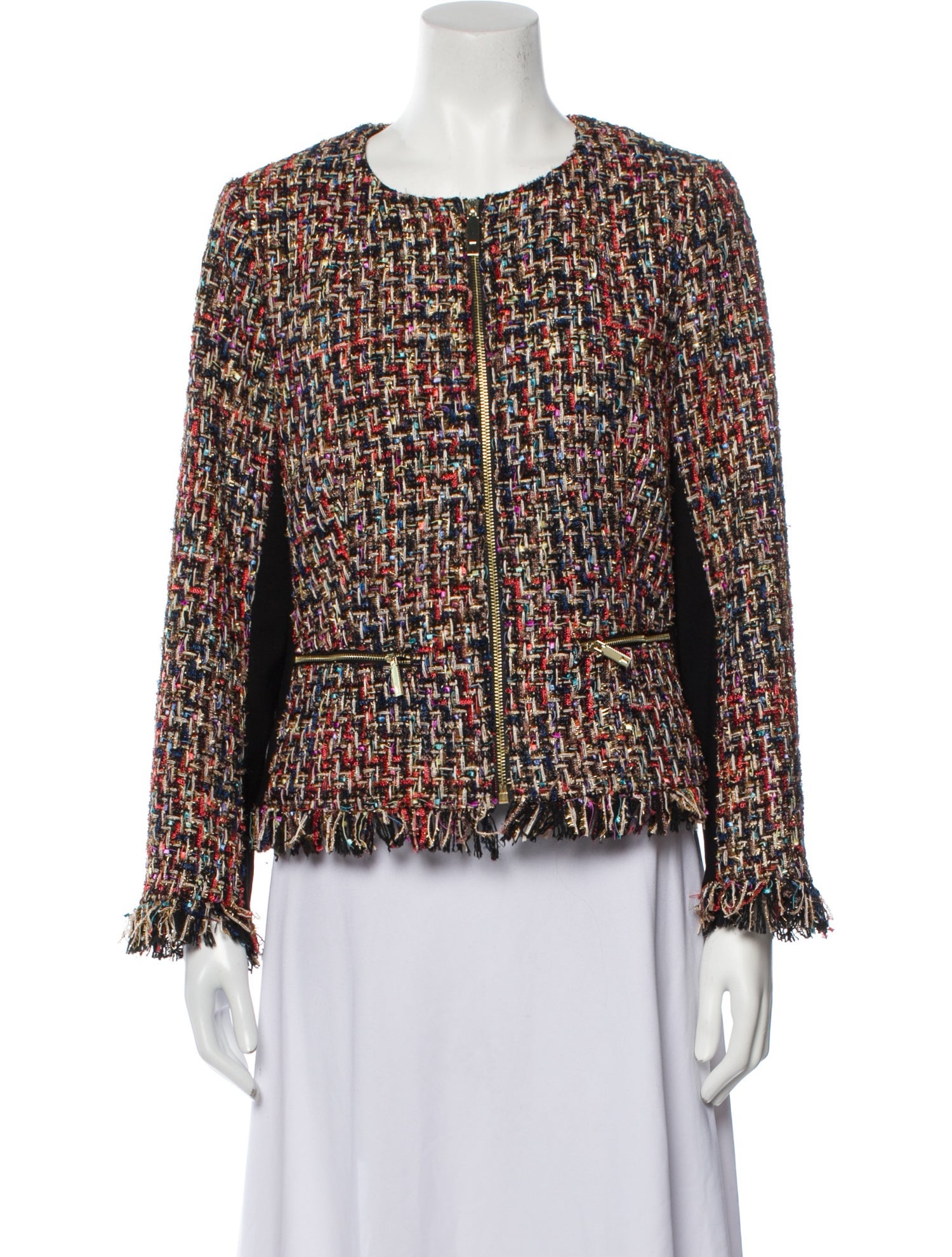 Ted Baker Tweed Pattern Jacket - Black Jackets, Clothing - W3B92231 ...