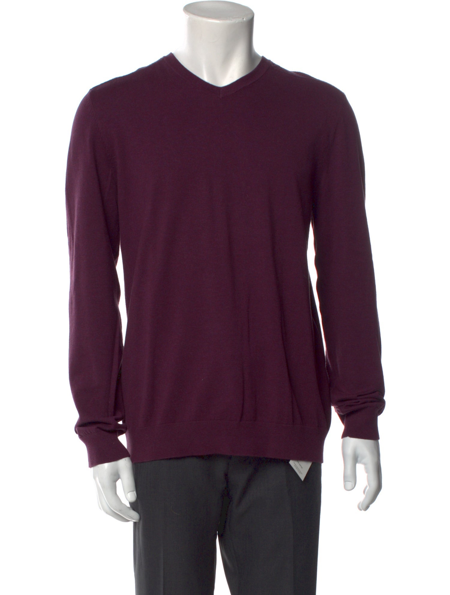 Ted Baker V-Neck Long Sleeve Pullover - Purple Sweaters, Clothing ...