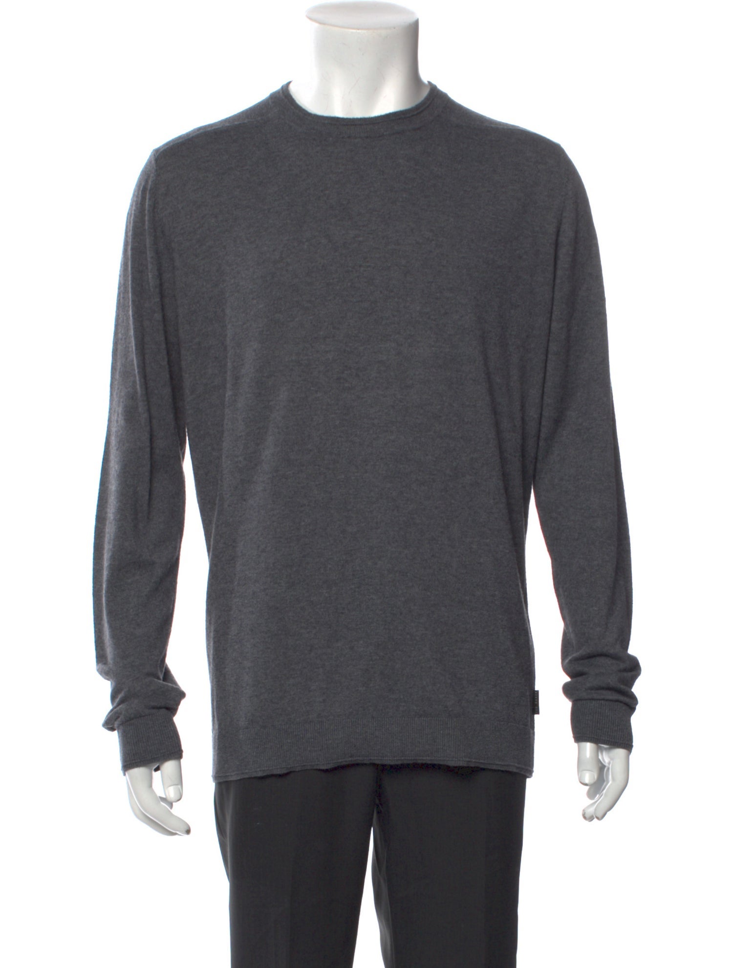 Ted Baker Crew Neck Long Sleeve Pullover - Grey Sweaters, Clothing ...