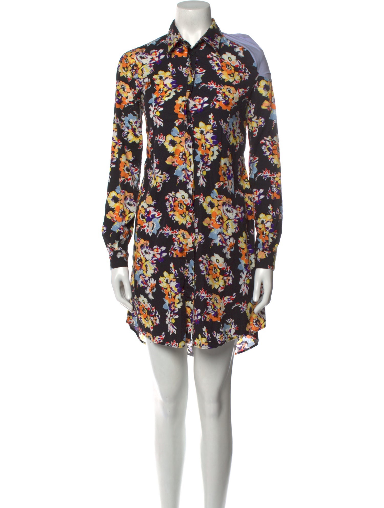 MSGM Floral Print Mini Dress - Black Dresses, Clothing - W3G39071 | The ...